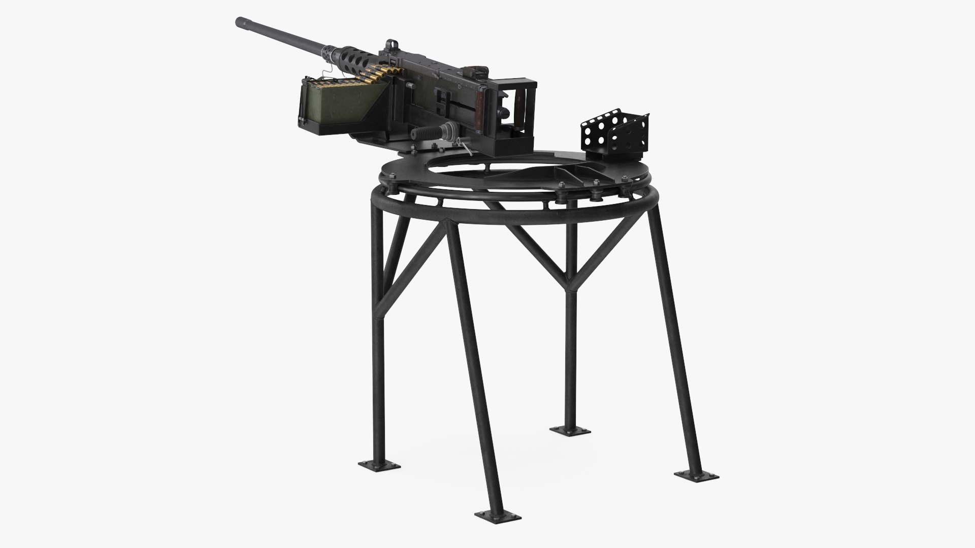 Pickup Mounted Heavy Machine Gun With Ring Mount Rigged 3D Model ...