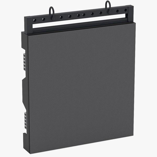 3D Led Screen Display Panel Monitor with Shackle Fly Bar - TurboSquid ...