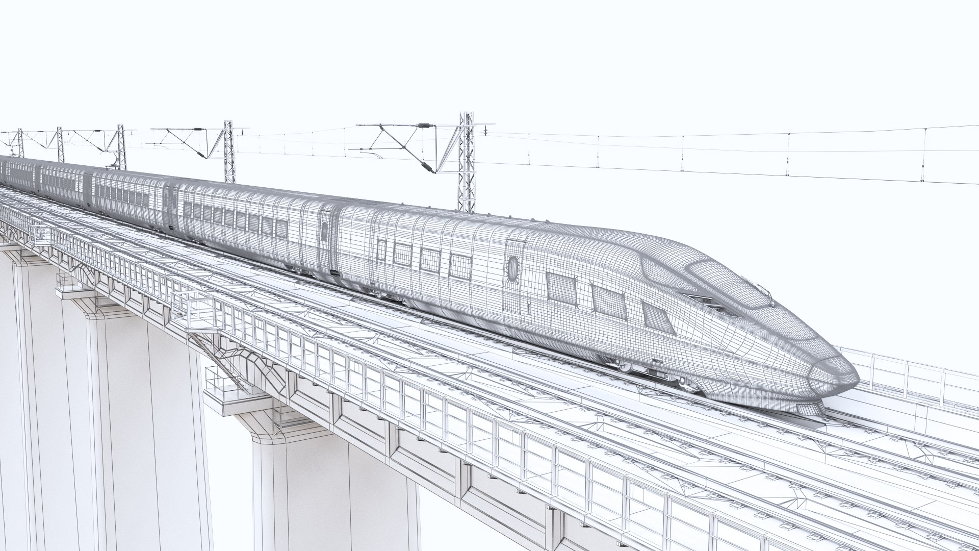 China High Speed Rail CR400AF Fuxing EMU 3D Model - TurboSquid 1956448