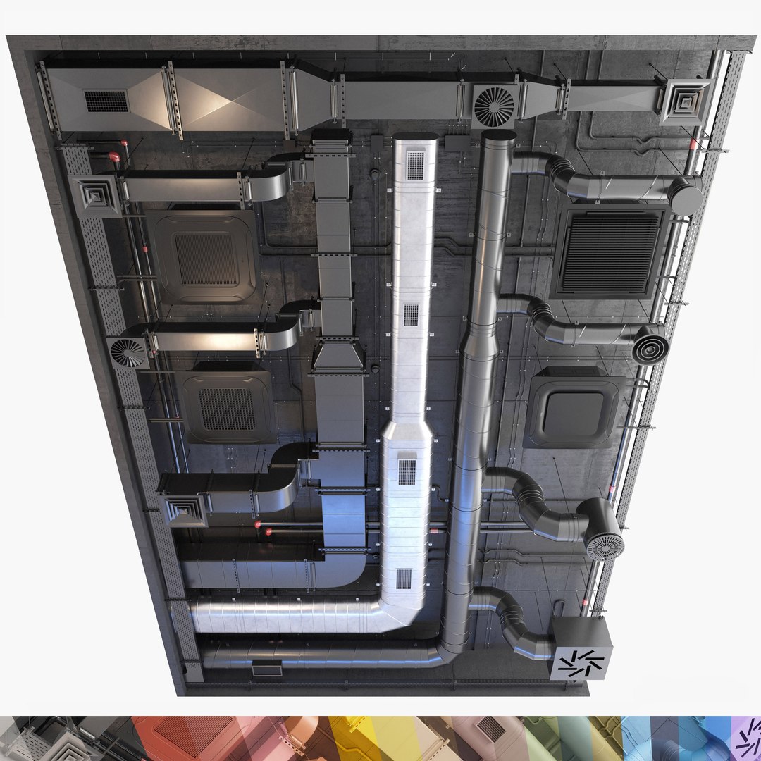 Ventilation Set 3D - TurboSquid 1706996