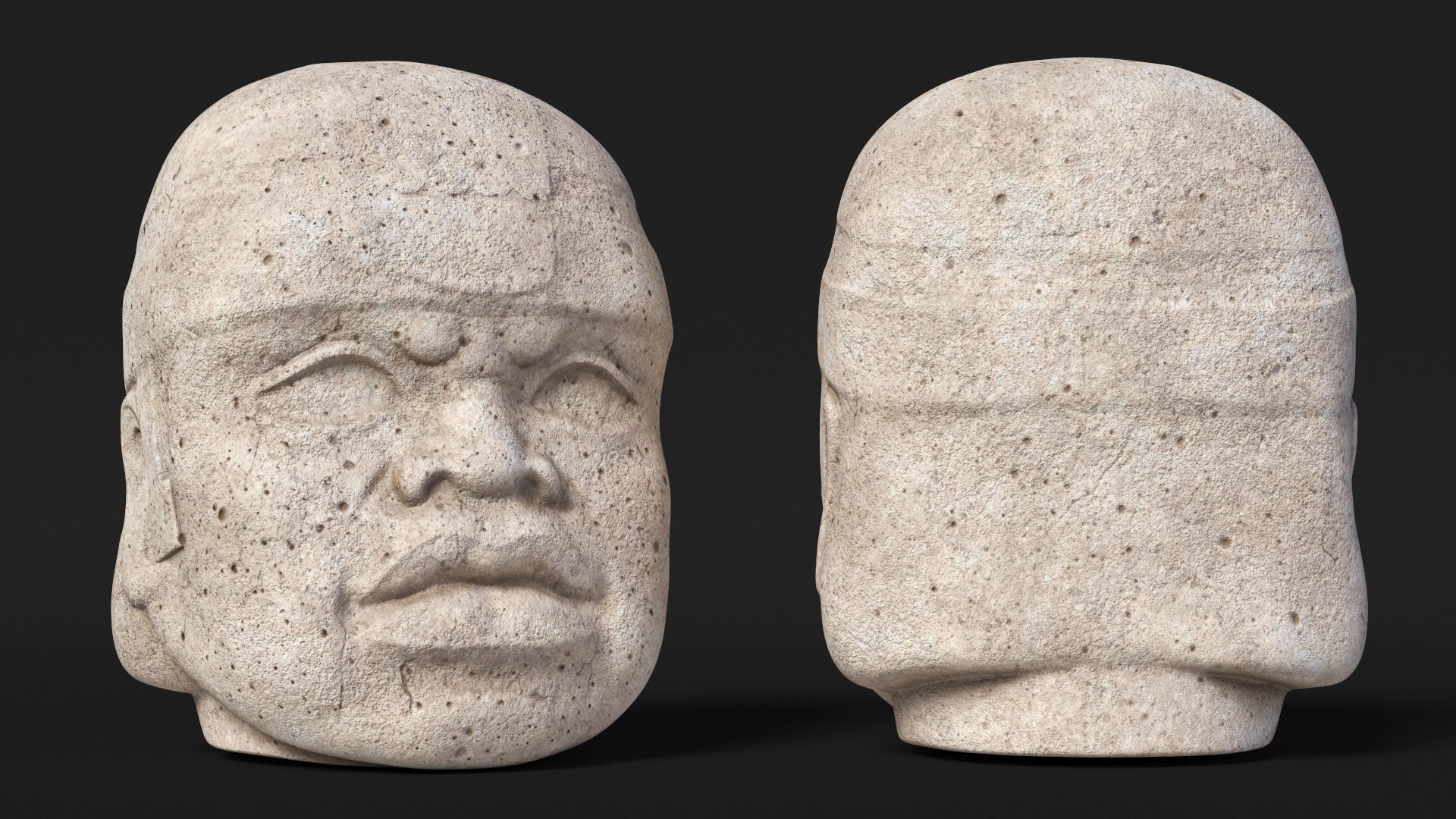 Statue Olmec Colossal Head New 3D - TurboSquid 2302285