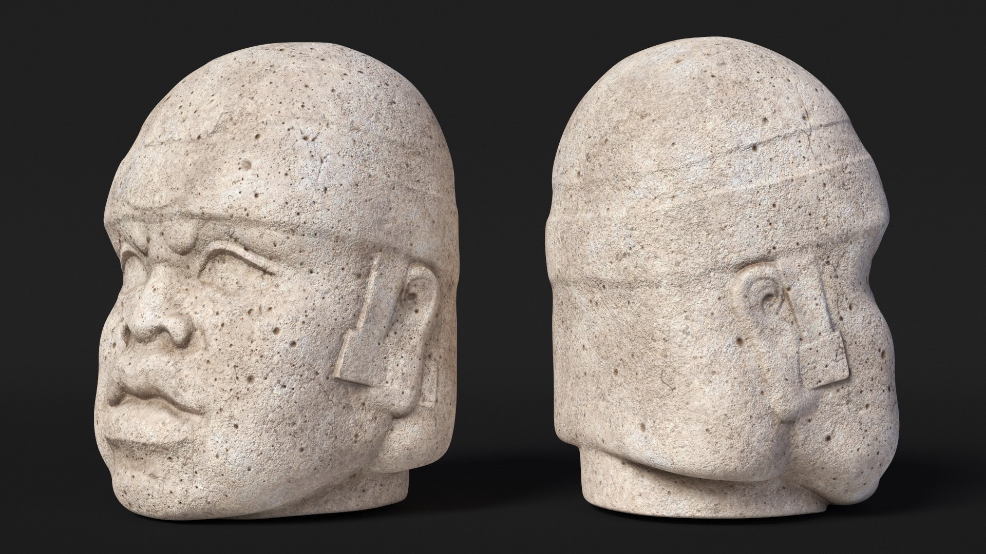 Statue Olmec Colossal Head New 3D - TurboSquid 2302285
