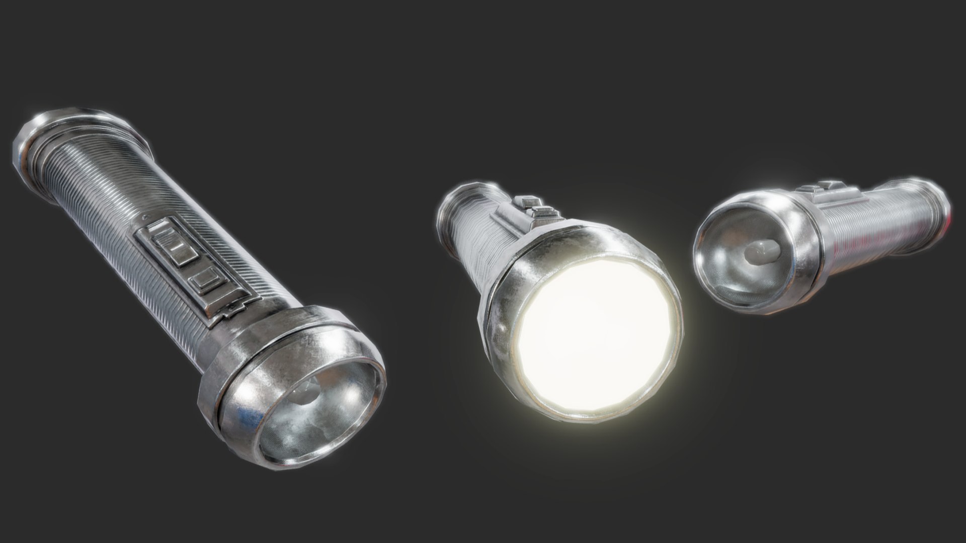 3D Retro Flashlight Pbr Model - TurboSquid 1374035