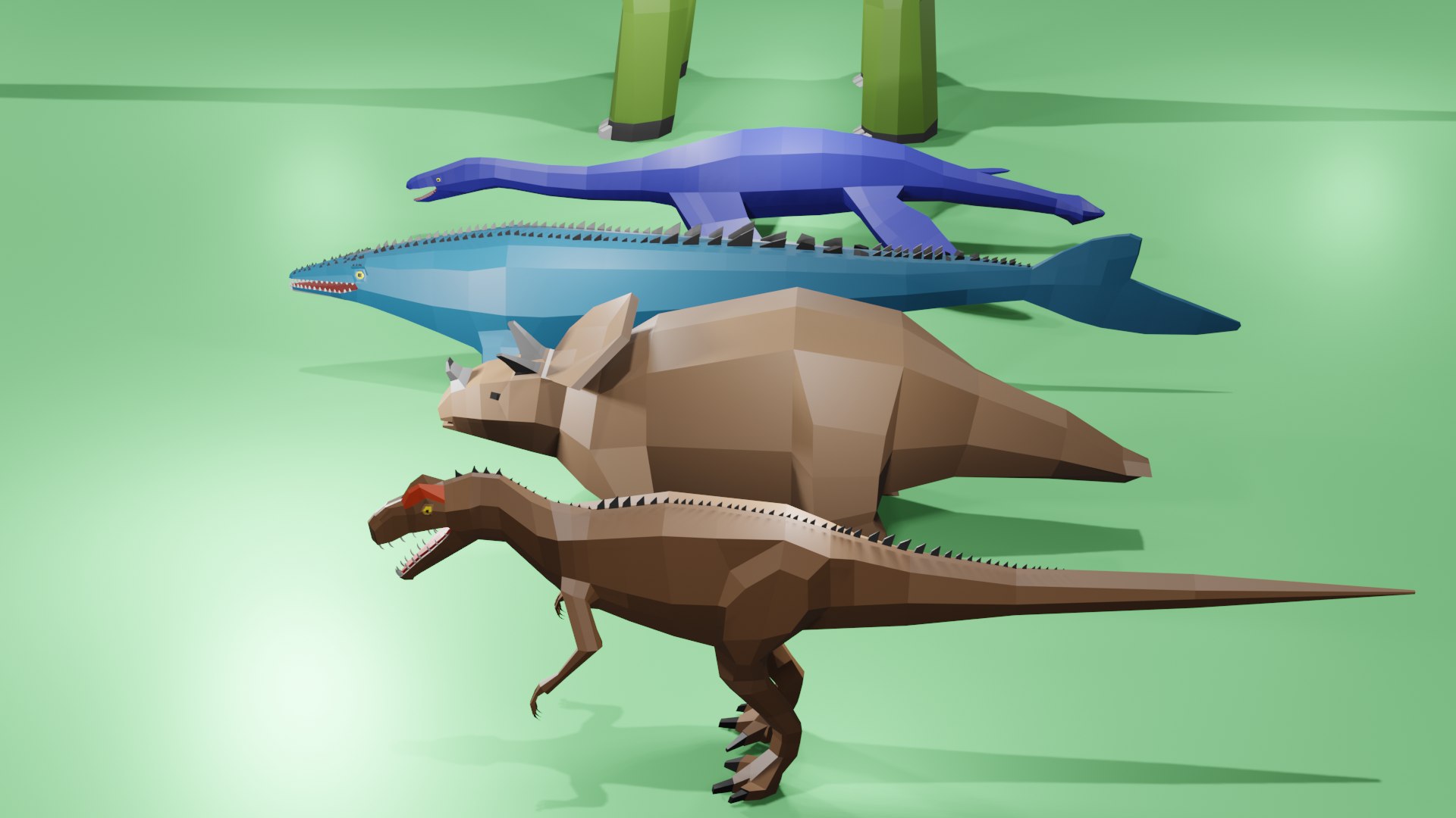 3D Model Low Poly - Dinosaur Collection - TurboSquid 2329403