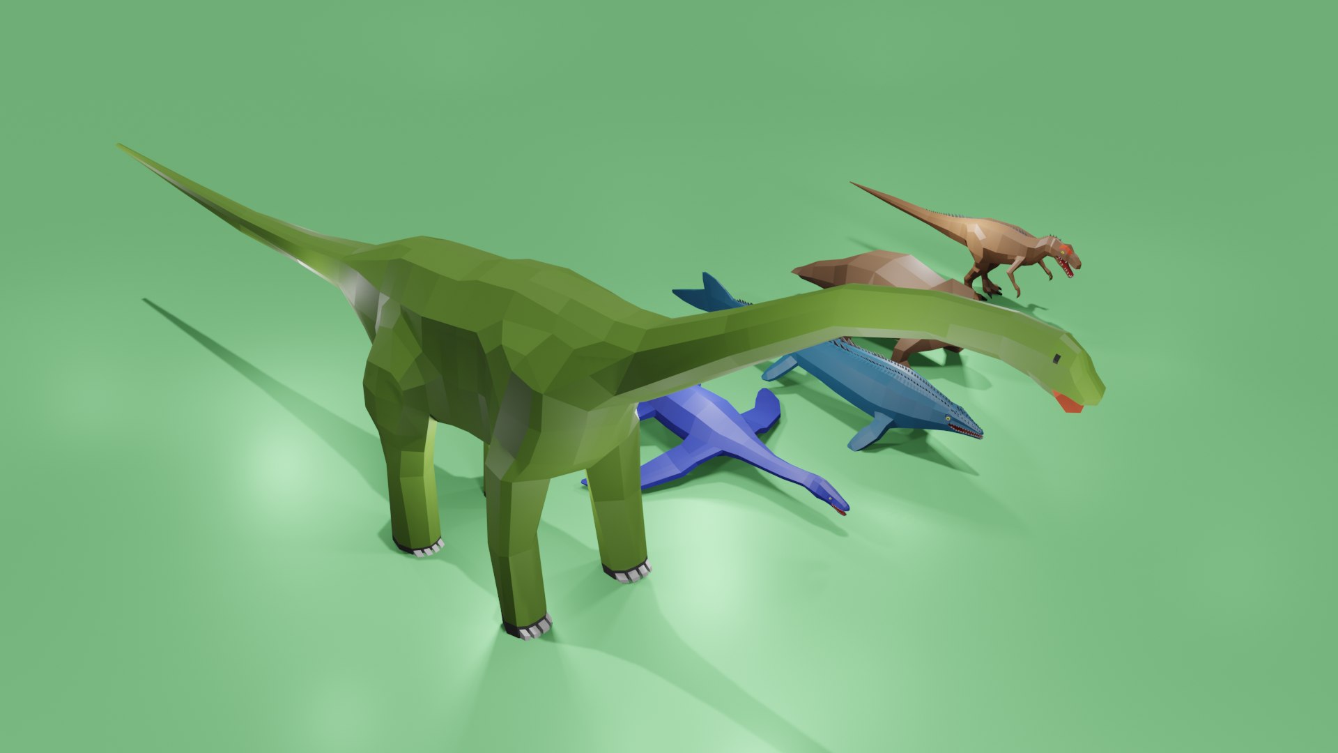 3D Model Low Poly - Dinosaur Collection - TurboSquid 2329403