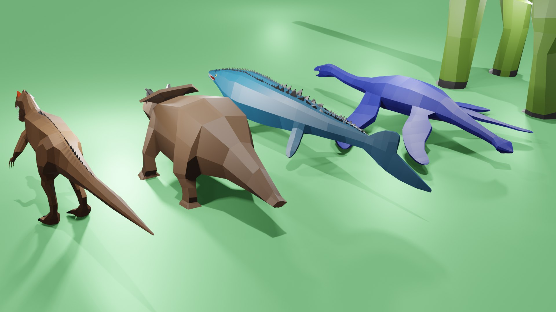 3D Model Low Poly - Dinosaur Collection - TurboSquid 2329403