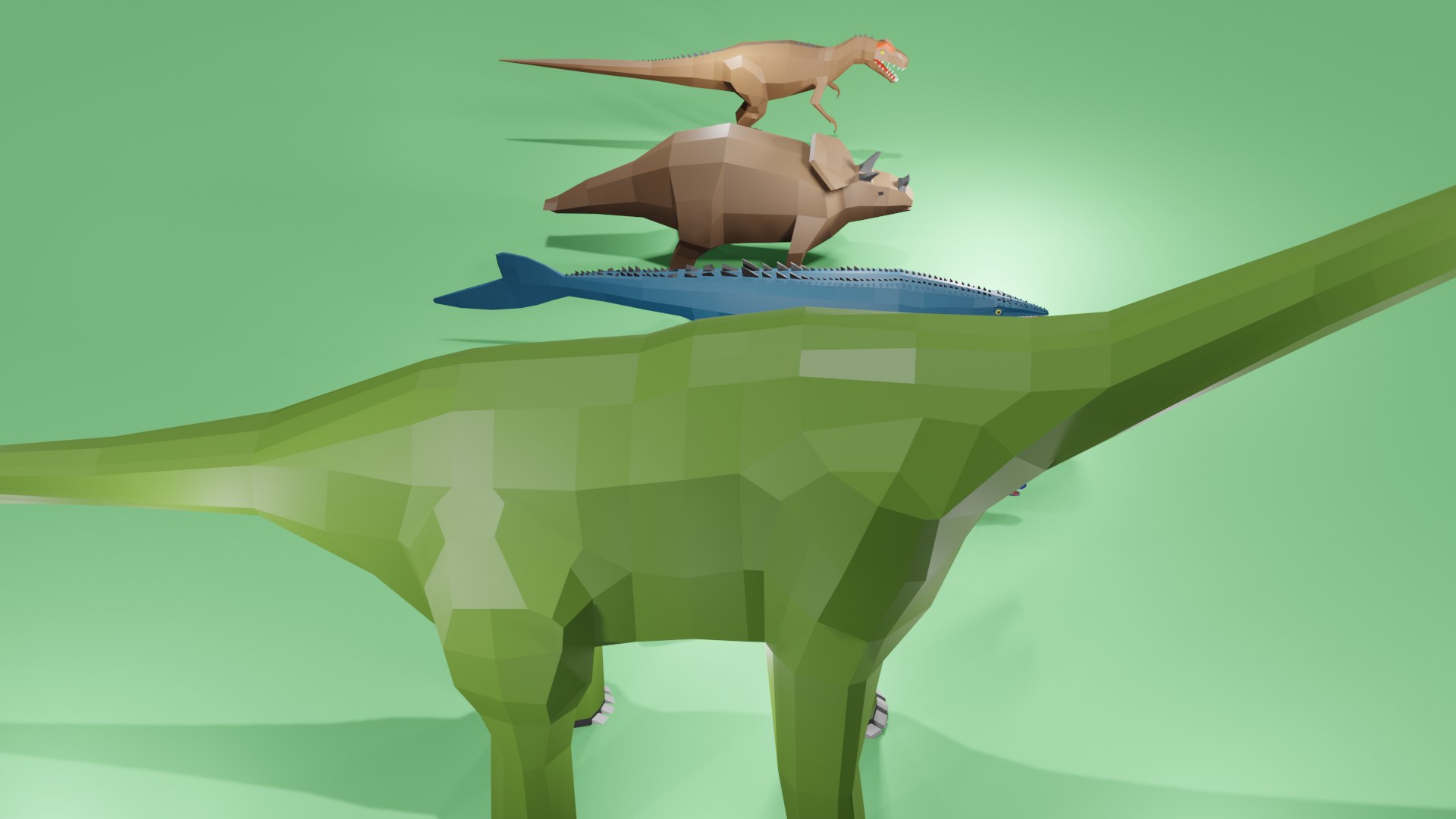 3D Model Low Poly - Dinosaur Collection - TurboSquid 2329403