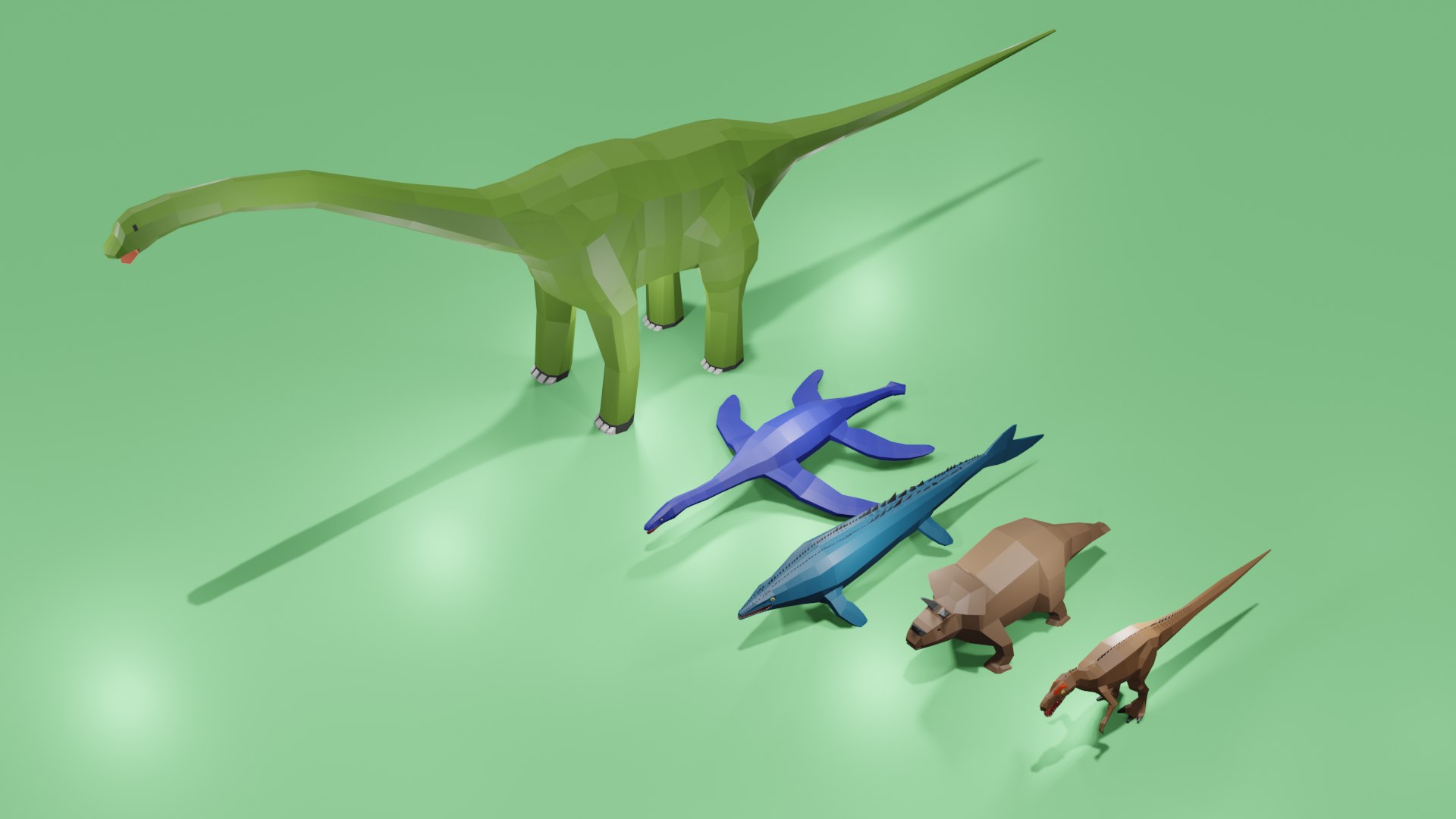 3D Model Low Poly - Dinosaur Collection - TurboSquid 2329403