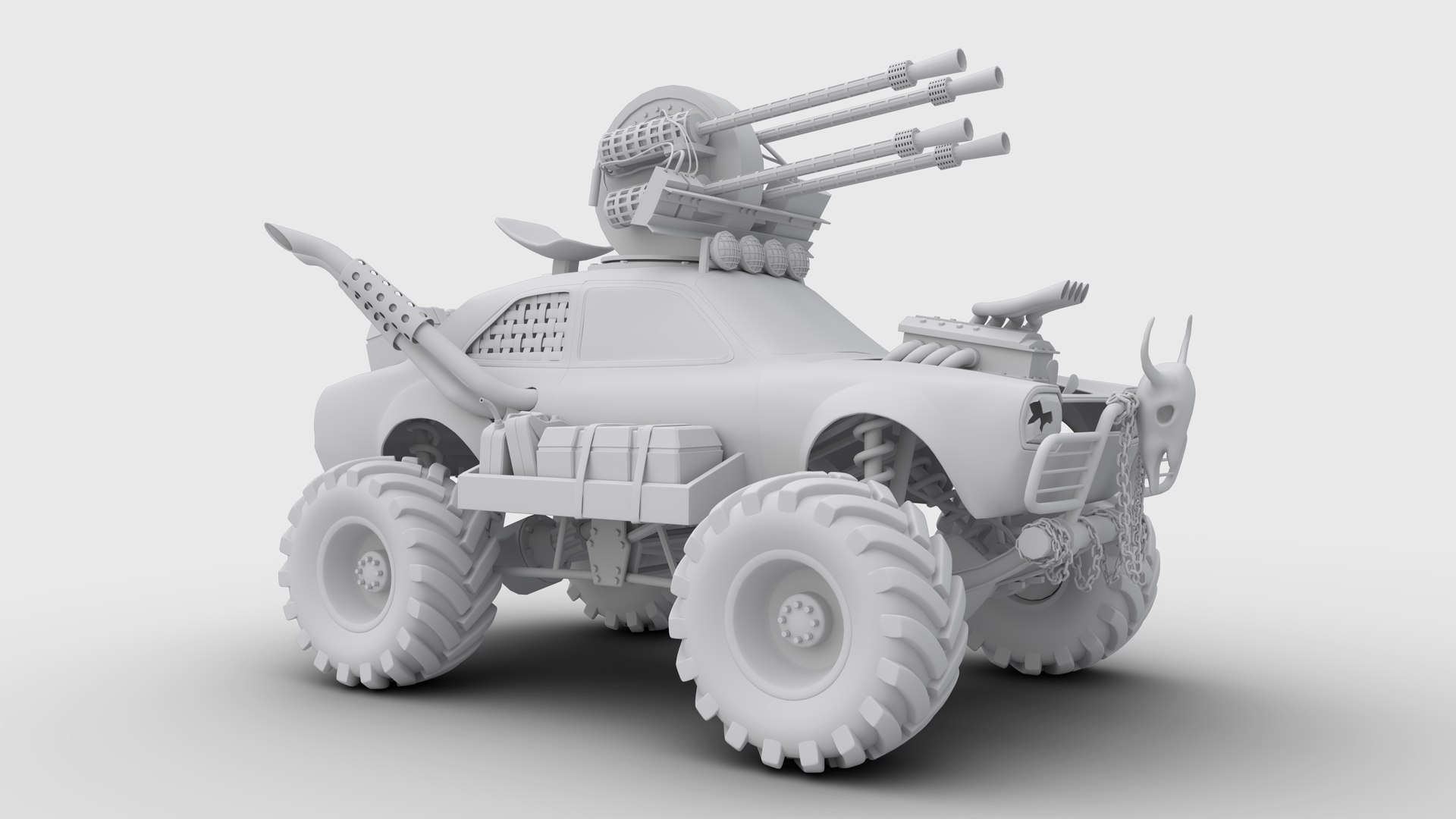 3D Model Monster Car - TurboSquid 1926685
