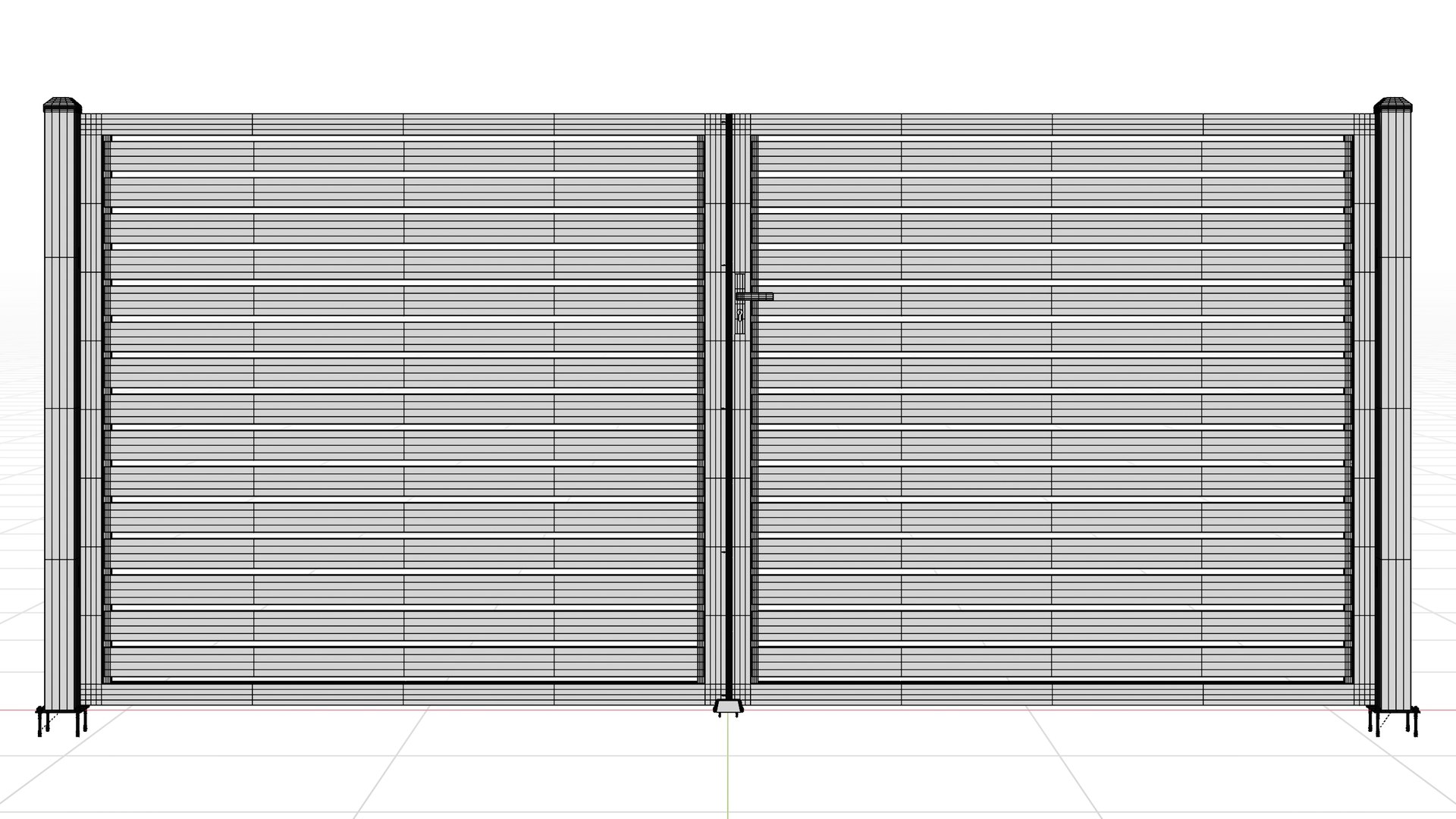 3D model Collection Aluminum Fence Model 2 10cm - TurboSquid 2058886