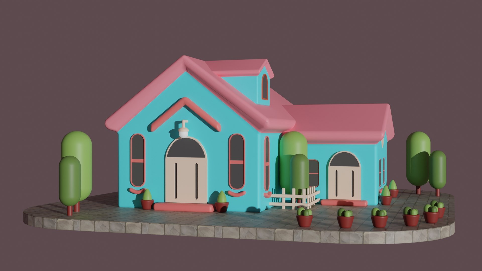 3D Stylized Minimal House Model - TurboSquid 2168021