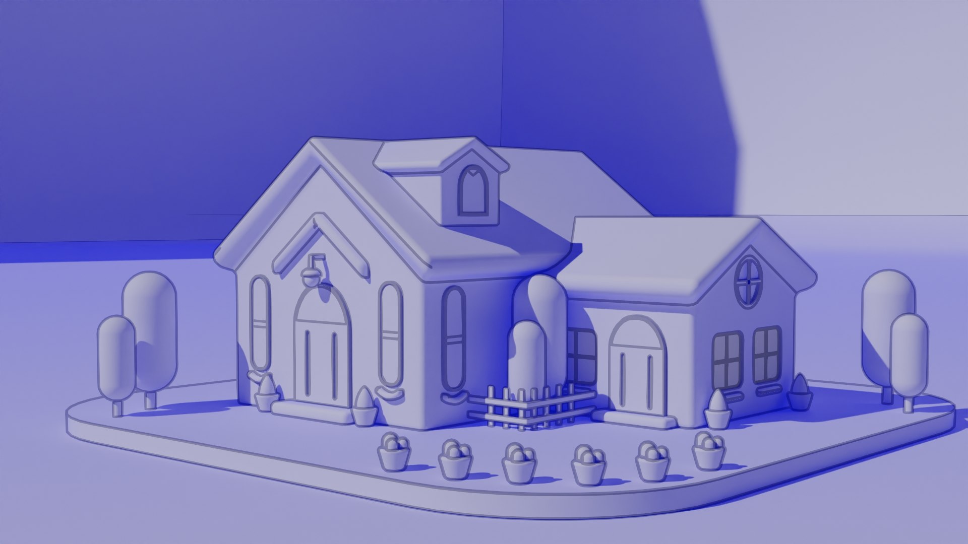 3D Stylized Minimal House Model - TurboSquid 2168021