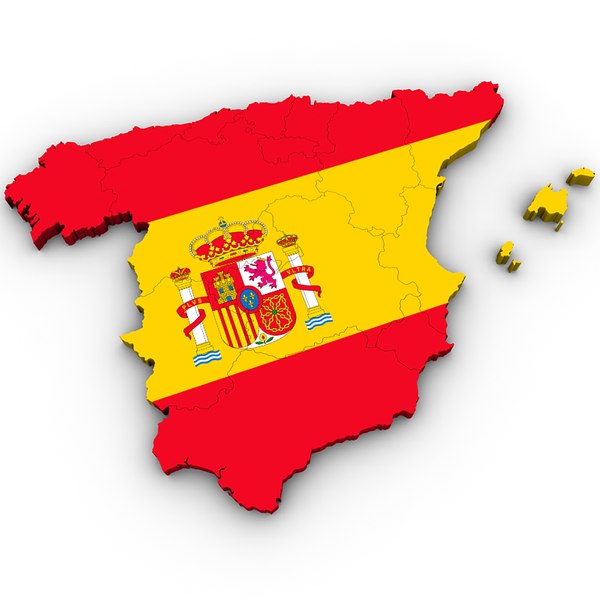 modelo 3d Mapa de españa - TurboSquid 1299304