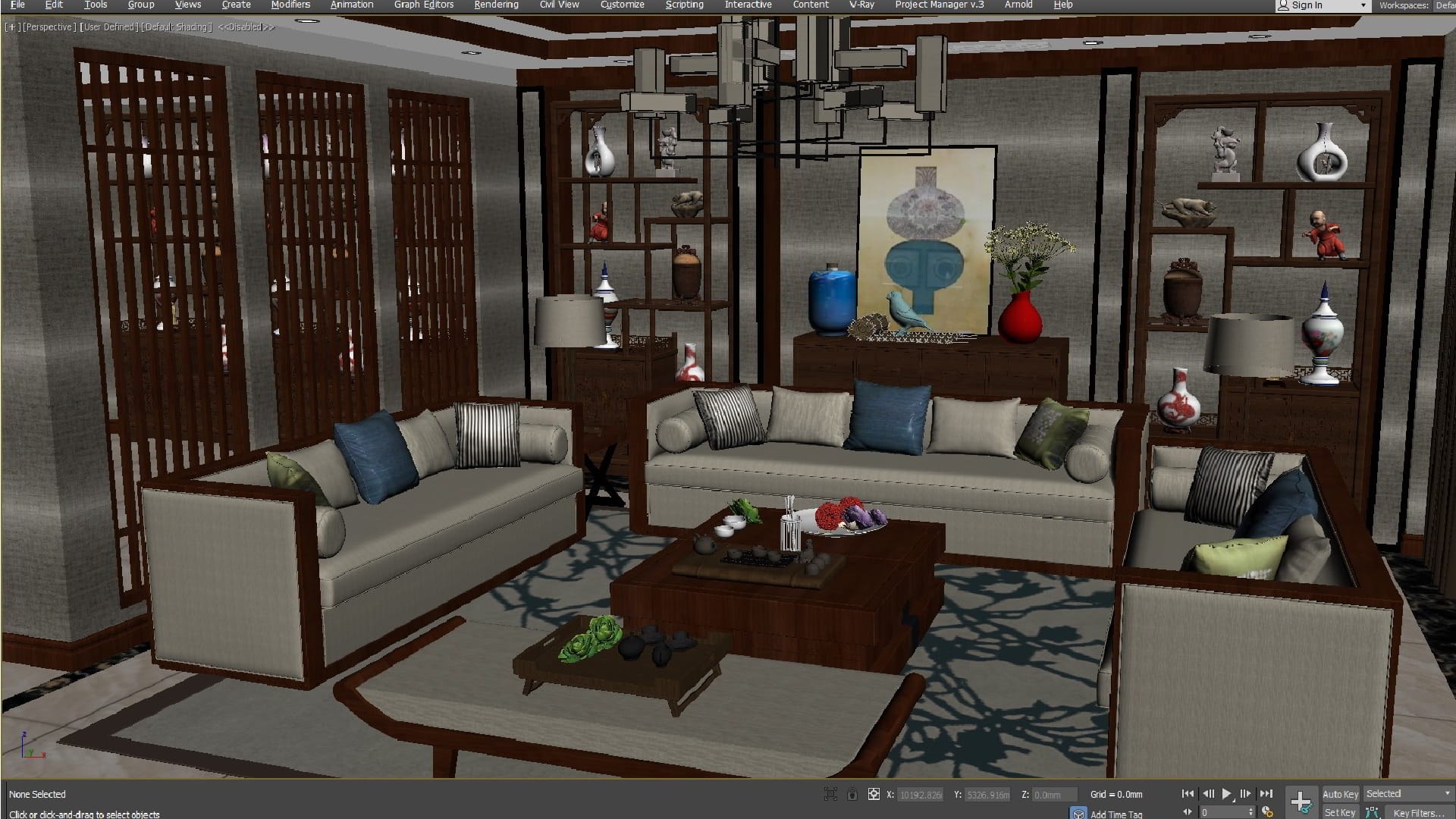 Chinese Style Living Room Dining Room 3D Model - TurboSquid 2024707