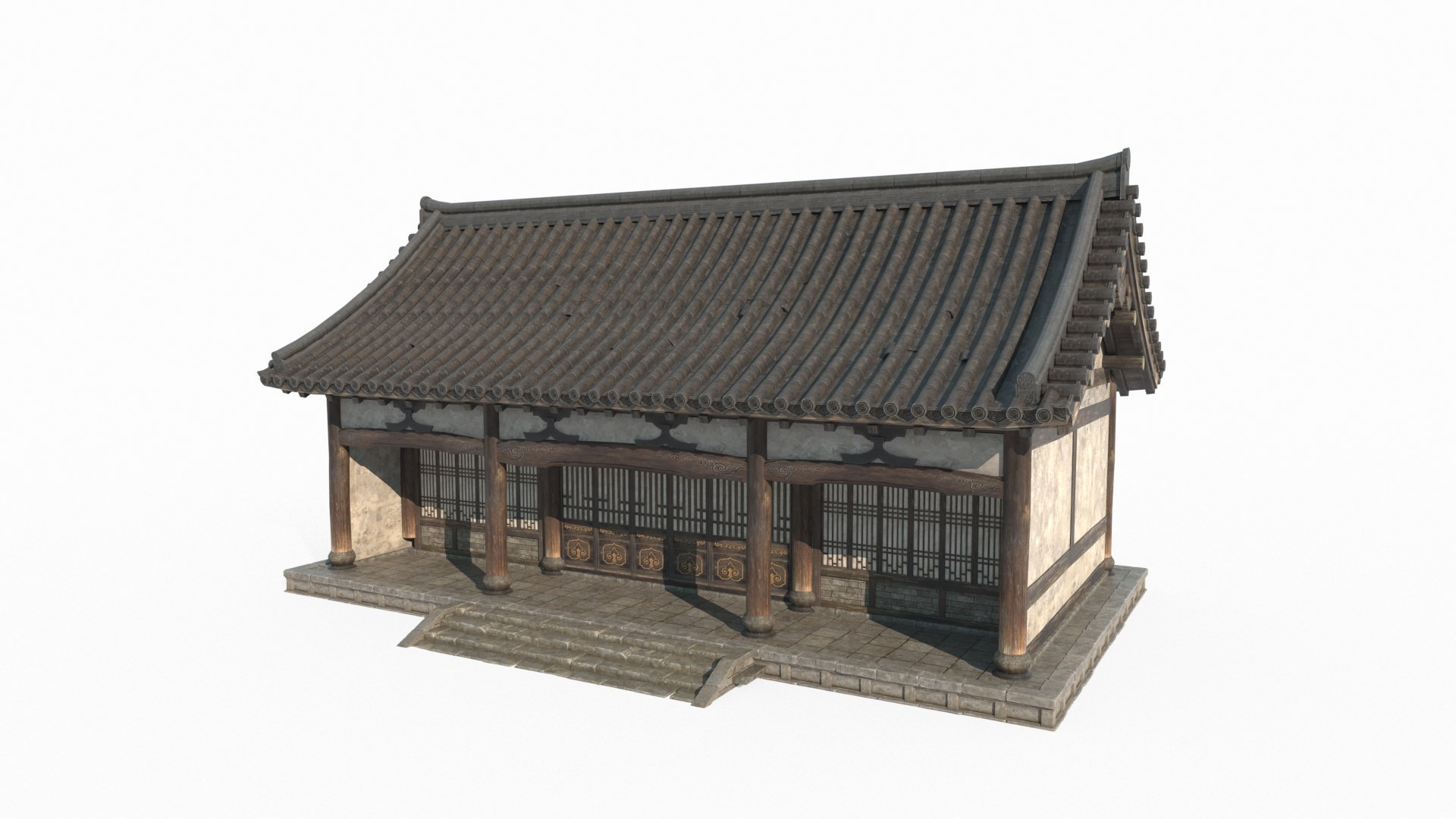 3D Asian Ancient Architecture Room Model - TurboSquid 2489211