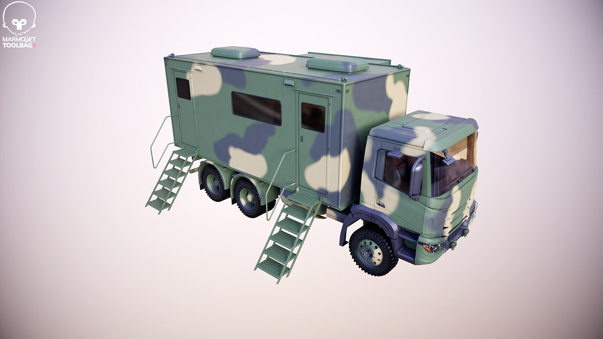 3D Generic Military Command Truck Model - TurboSquid 2273426