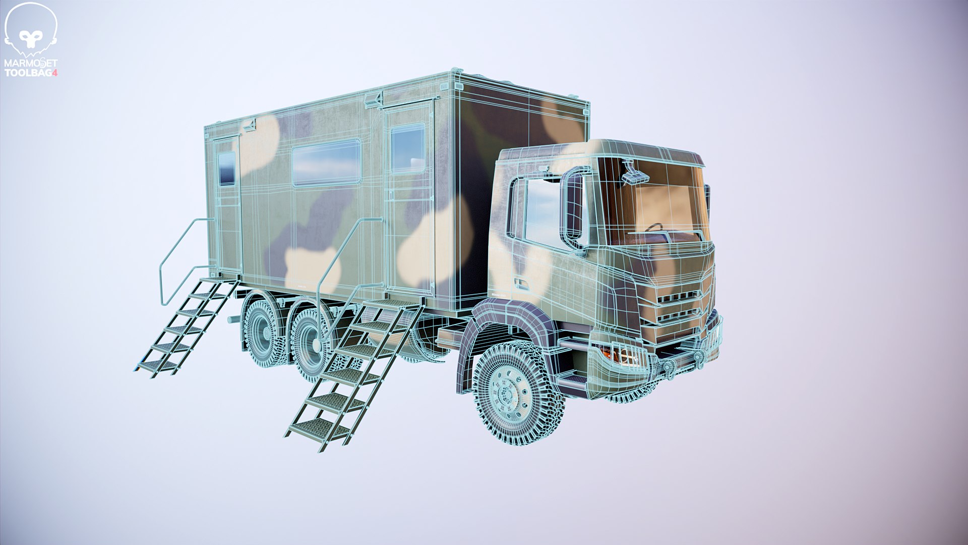 3D Generic Military Command Truck Model - TurboSquid 2273426