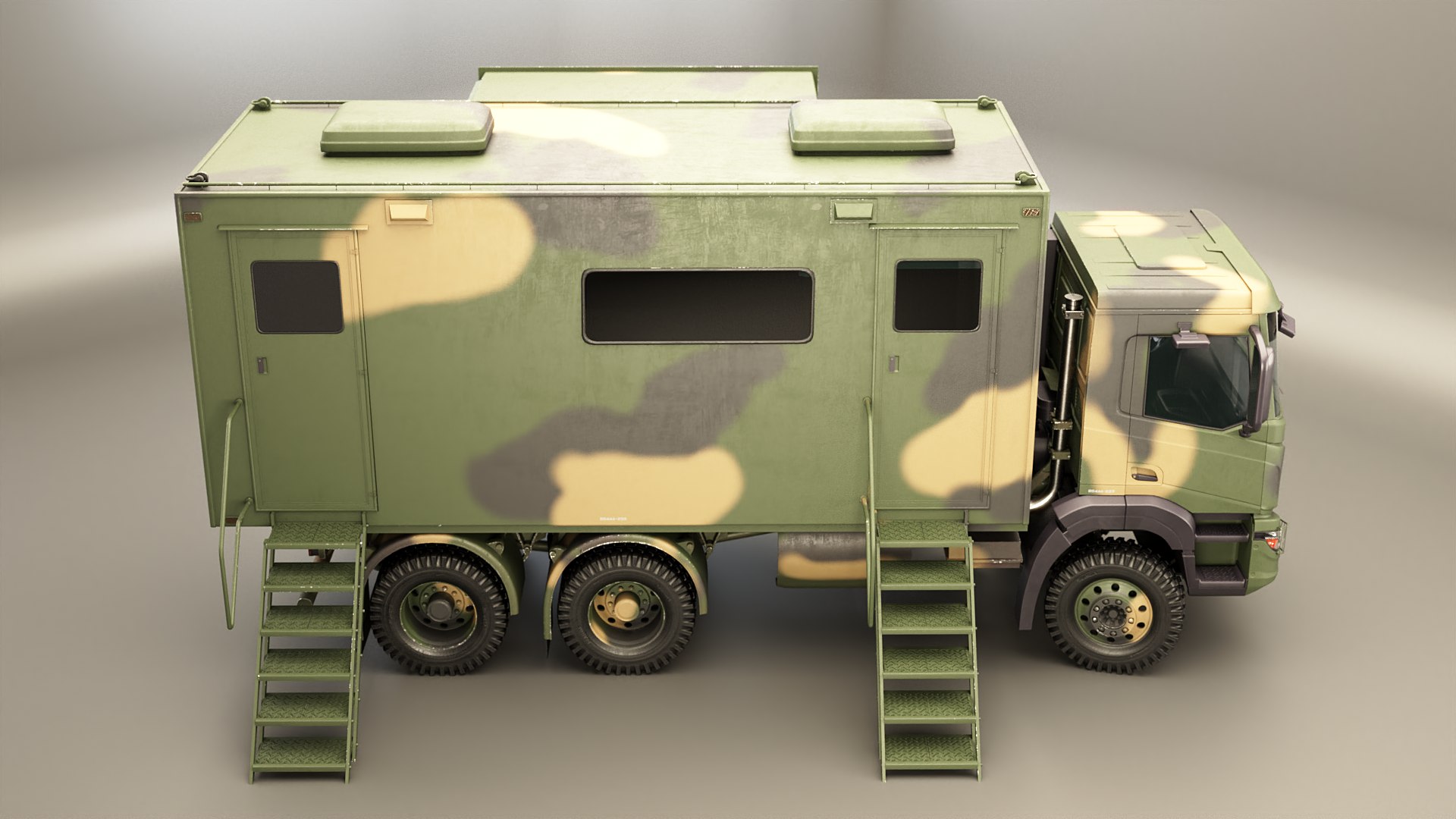 3D Generic Military Command Truck Model - TurboSquid 2273426