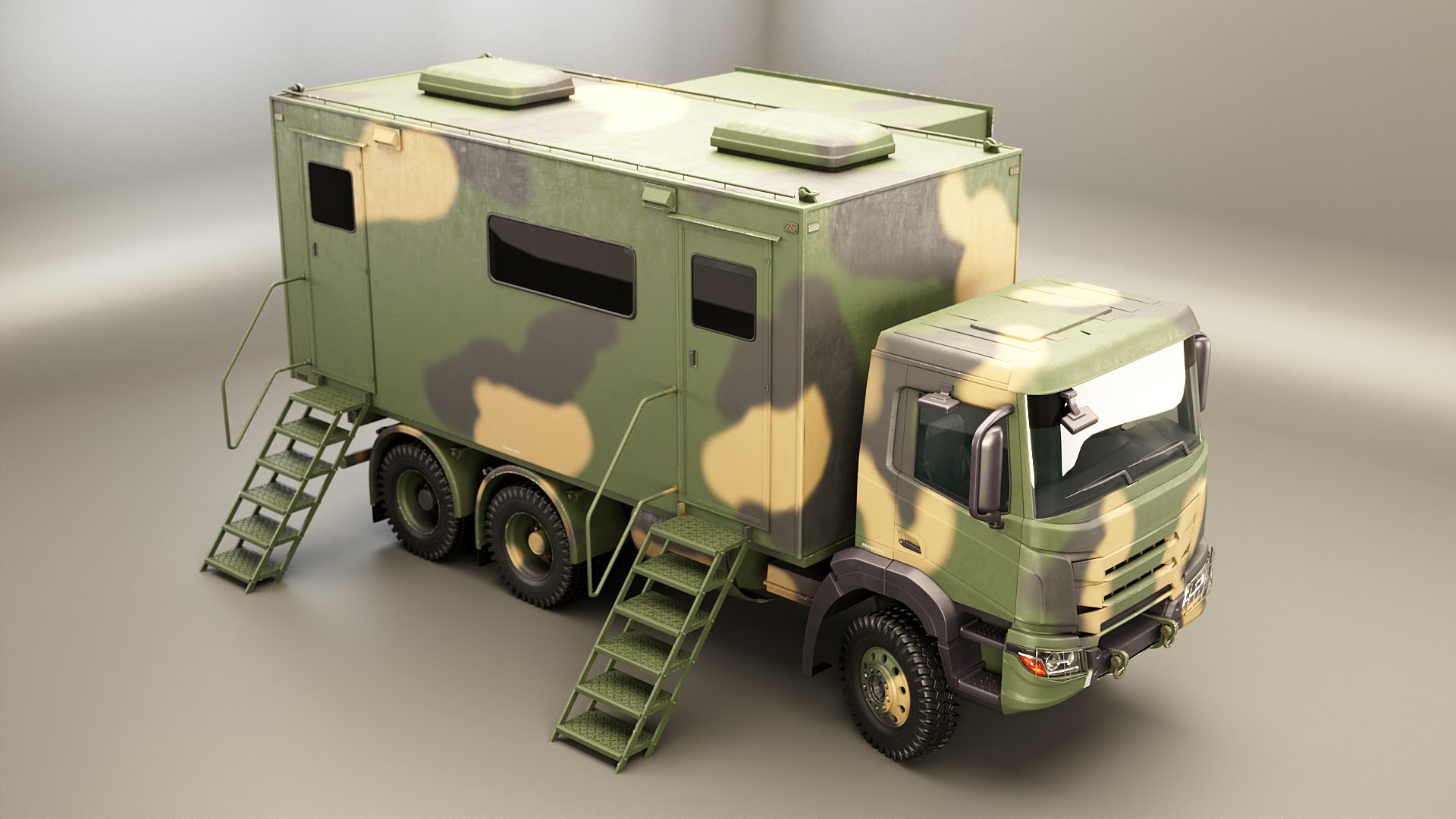 3D Generic Military Command Truck Model - TurboSquid 2273426