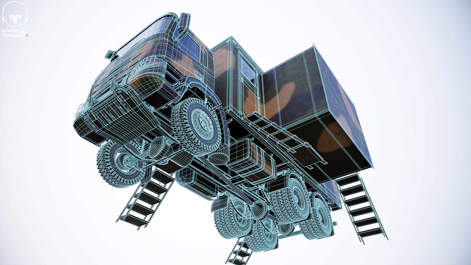 3D Generic Military Command Truck Model - TurboSquid 2273426