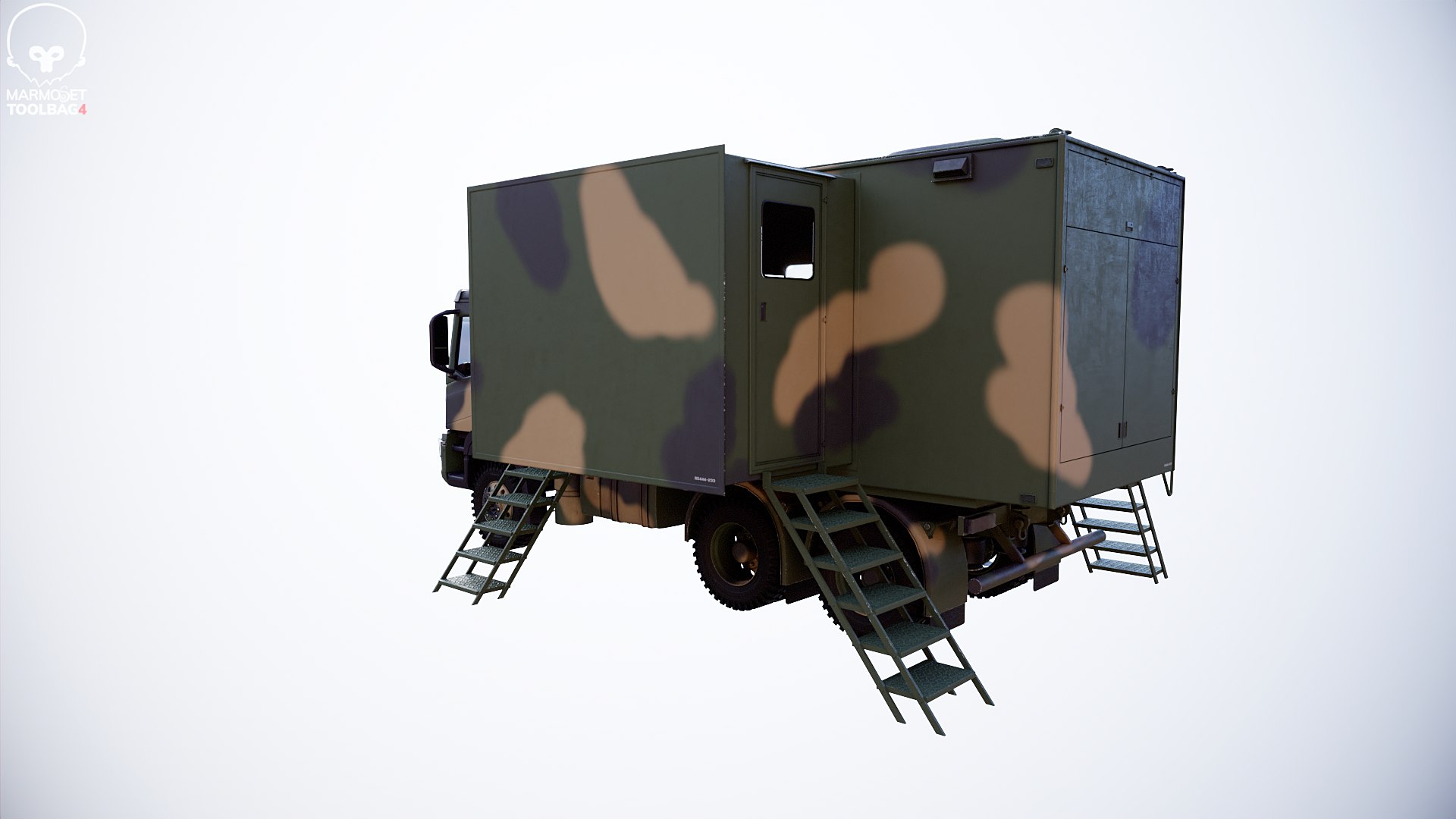 3D Generic Military Command Truck Model - TurboSquid 2273426