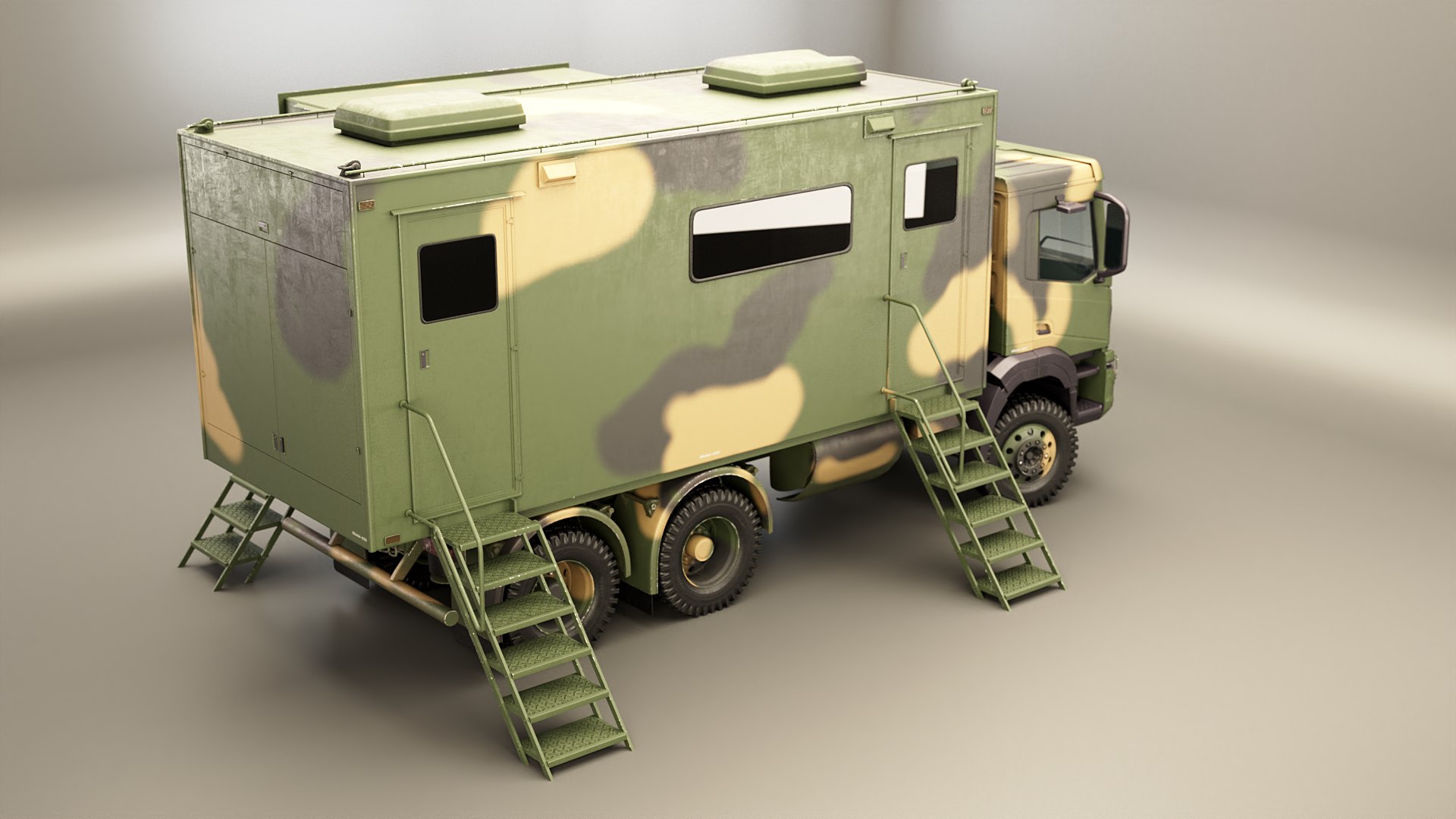 3D Generic Military Command Truck Model - TurboSquid 2273426