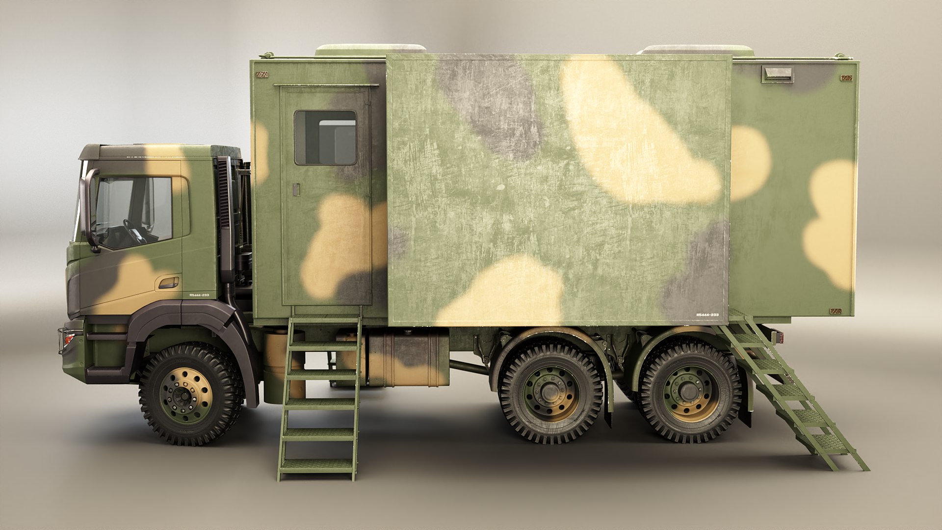 3D Generic Military Command Truck Model - TurboSquid 2273426