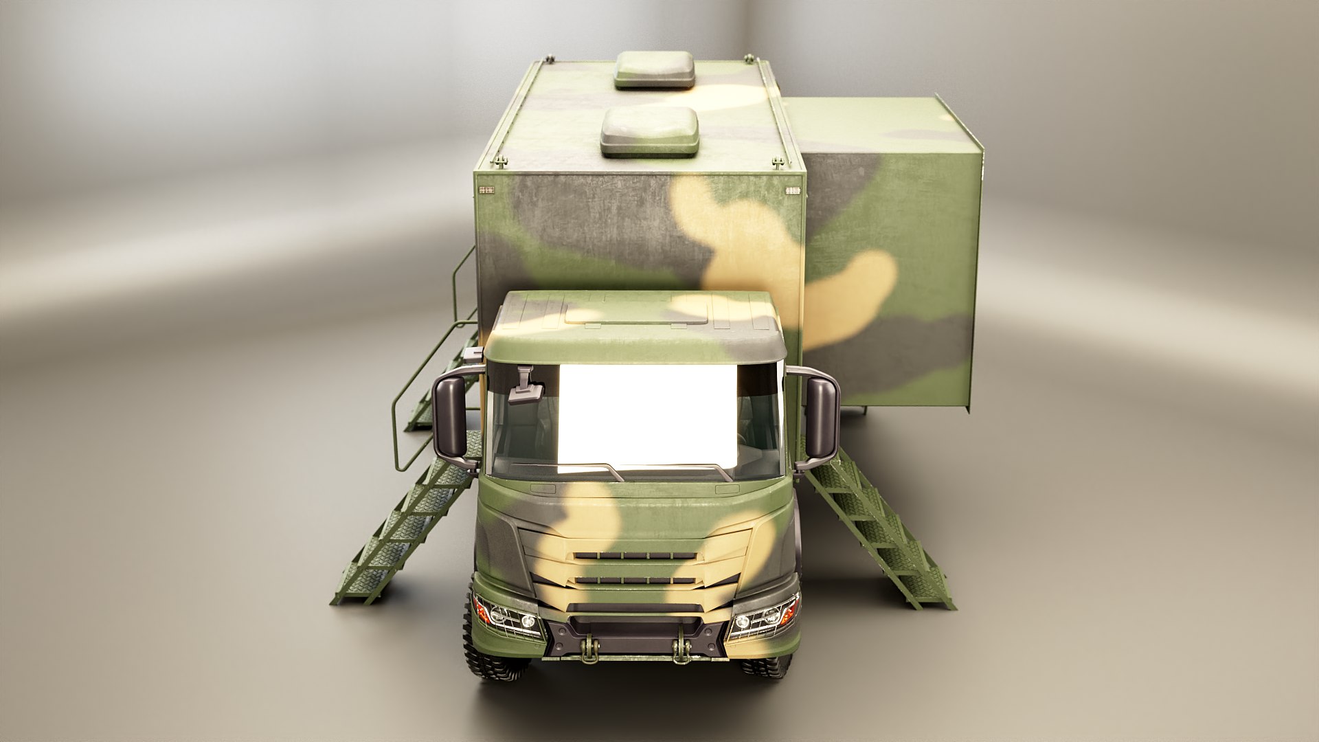 3D Generic Military Command Truck Model - TurboSquid 2273426