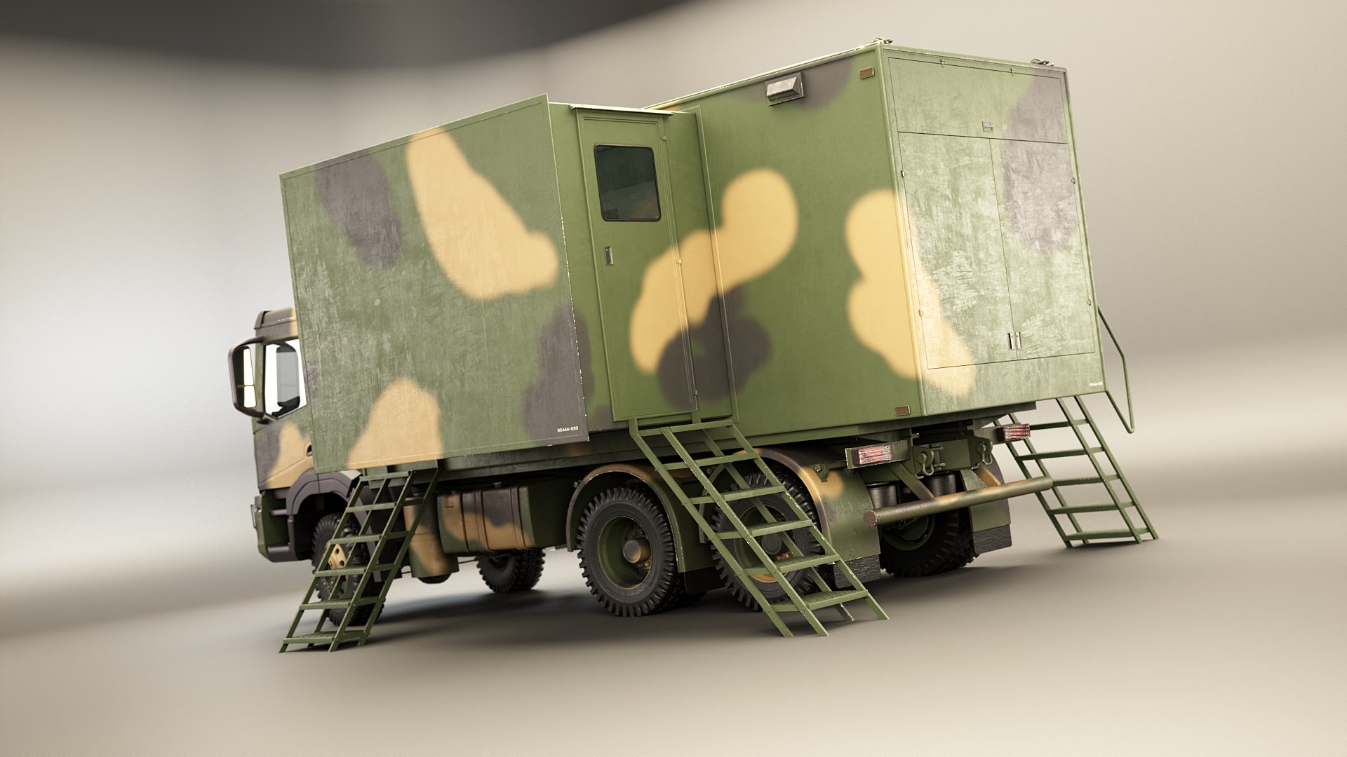 3D Generic Military Command Truck Model - TurboSquid 2273426