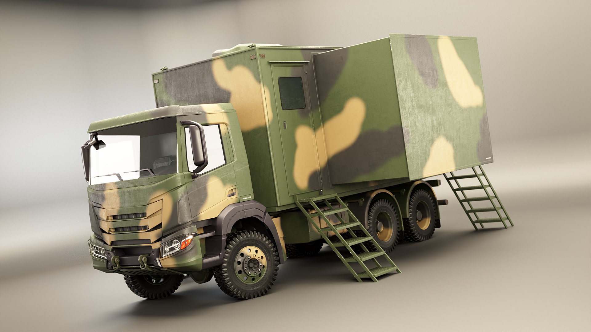 3D Generic Military Command Truck Model - TurboSquid 2273426