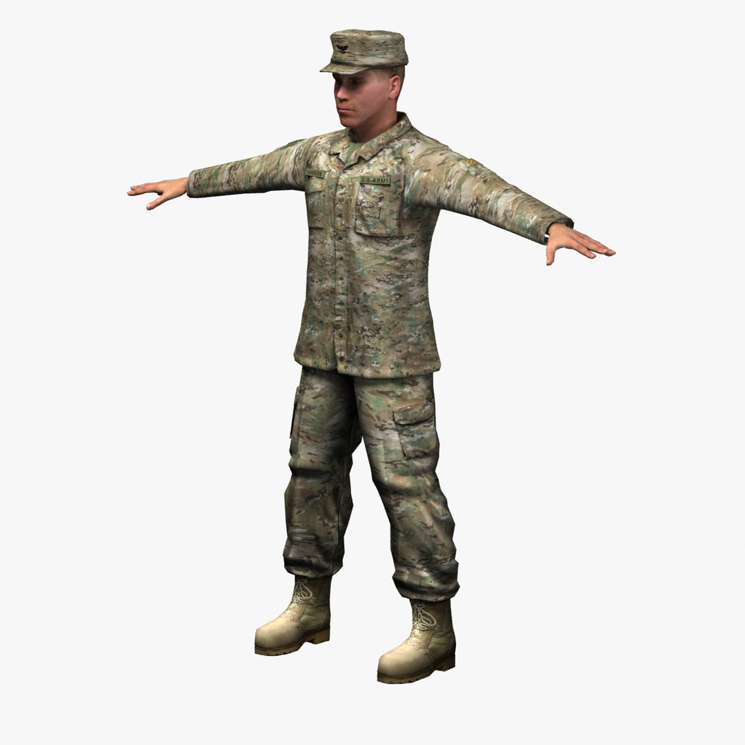 3d model army soldier