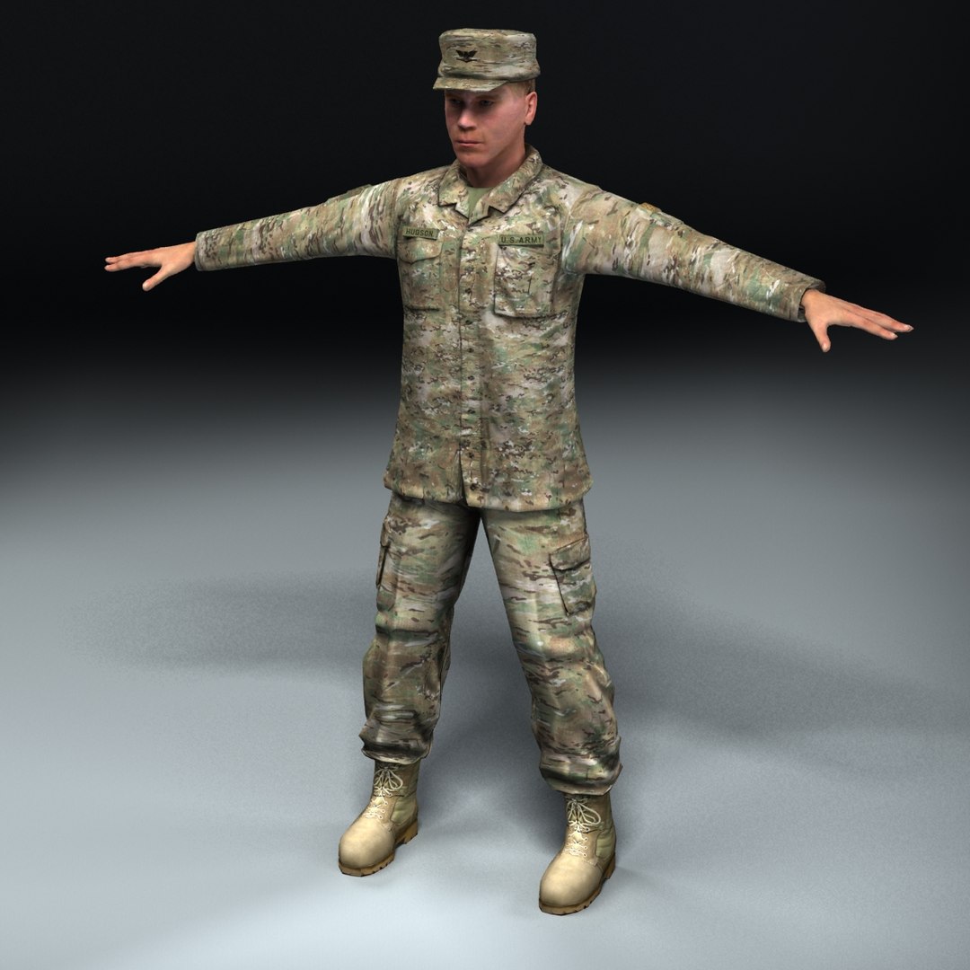 3d model army soldier