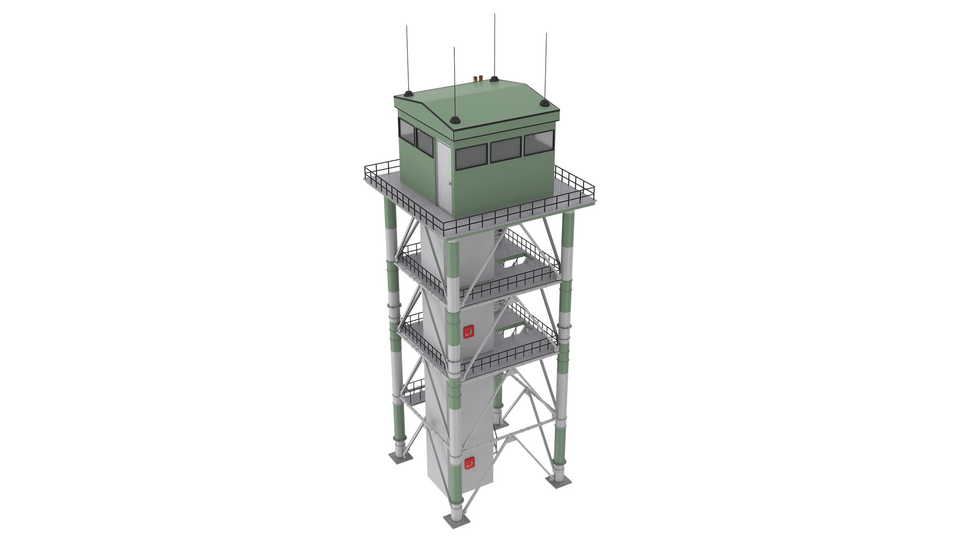 Prison And Watch Tower 3D - TurboSquid 2285958