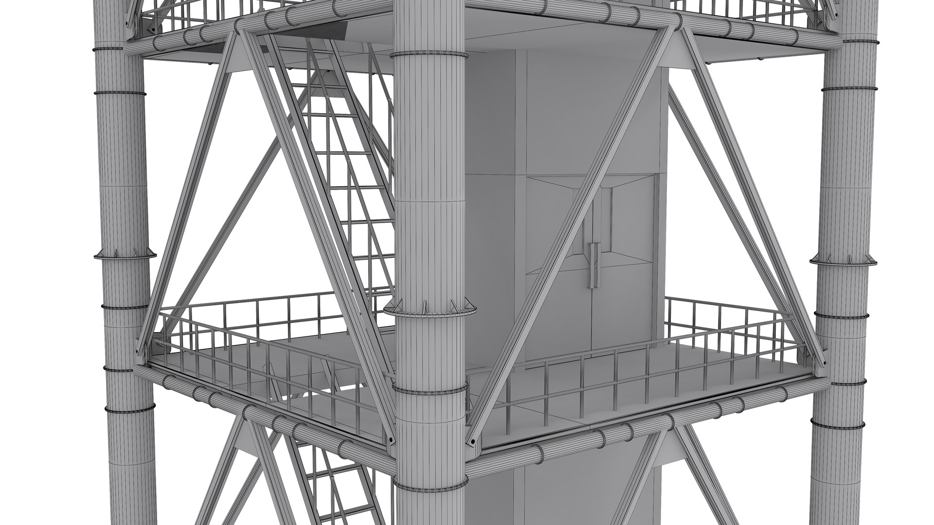 Prison And Watch Tower 3D - TurboSquid 2285958