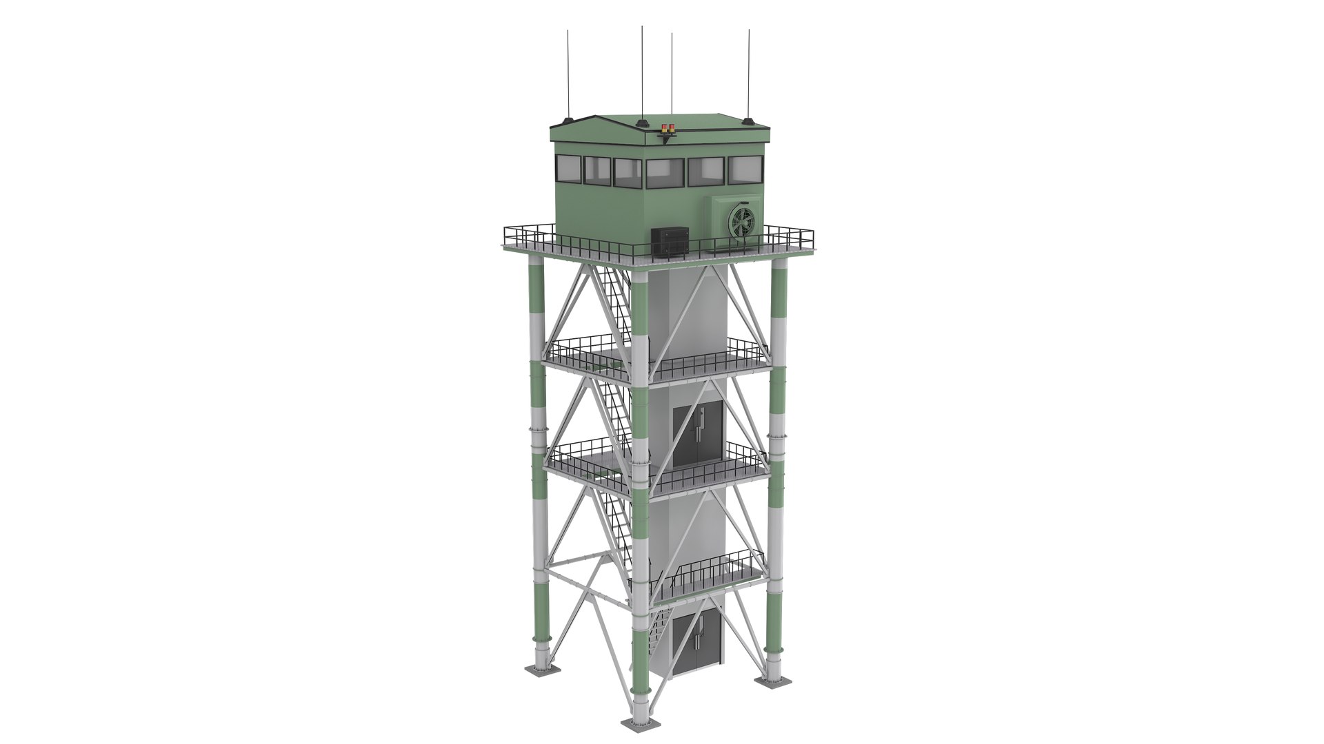 Prison And Watch Tower 3D - TurboSquid 2285958