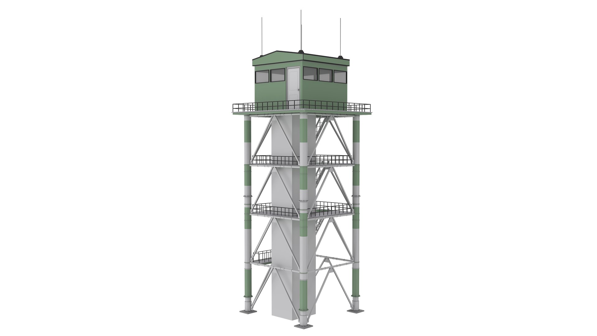 Prison And Watch Tower 3D - TurboSquid 2285958