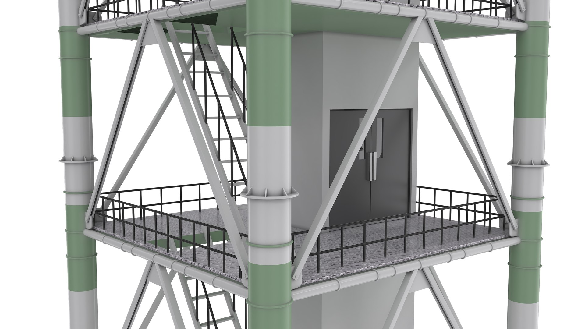 Prison And Watch Tower 3D - TurboSquid 2285958