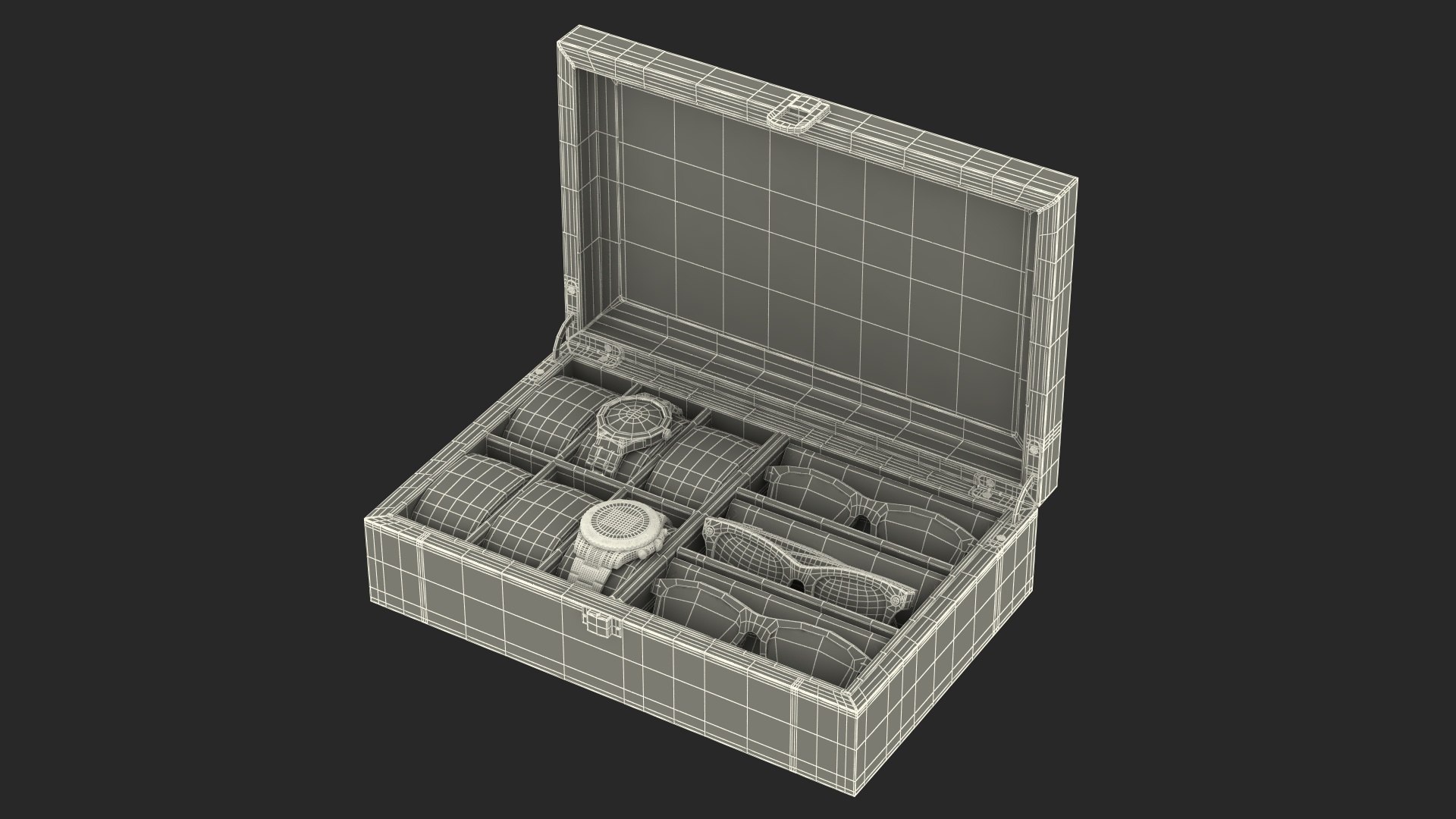 Organizer with Watches and Glasses 3D model - TurboSquid 2025076