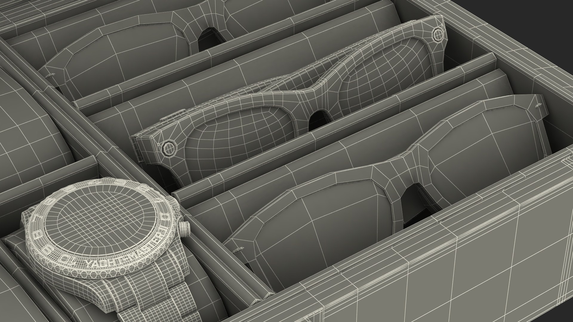 Organizer with Watches and Glasses 3D model - TurboSquid 2025076