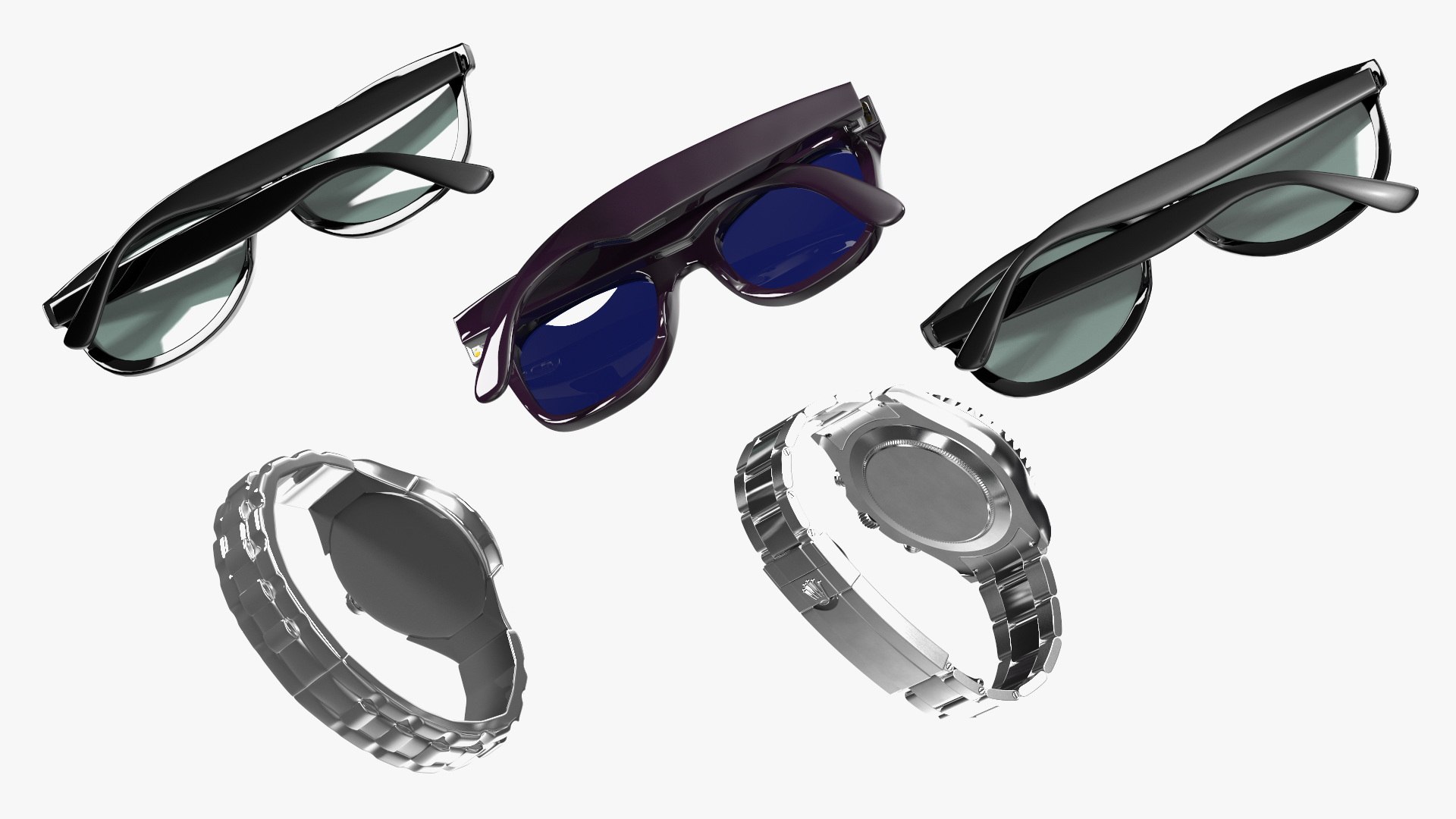 Organizer with Watches and Glasses 3D model - TurboSquid 2025076