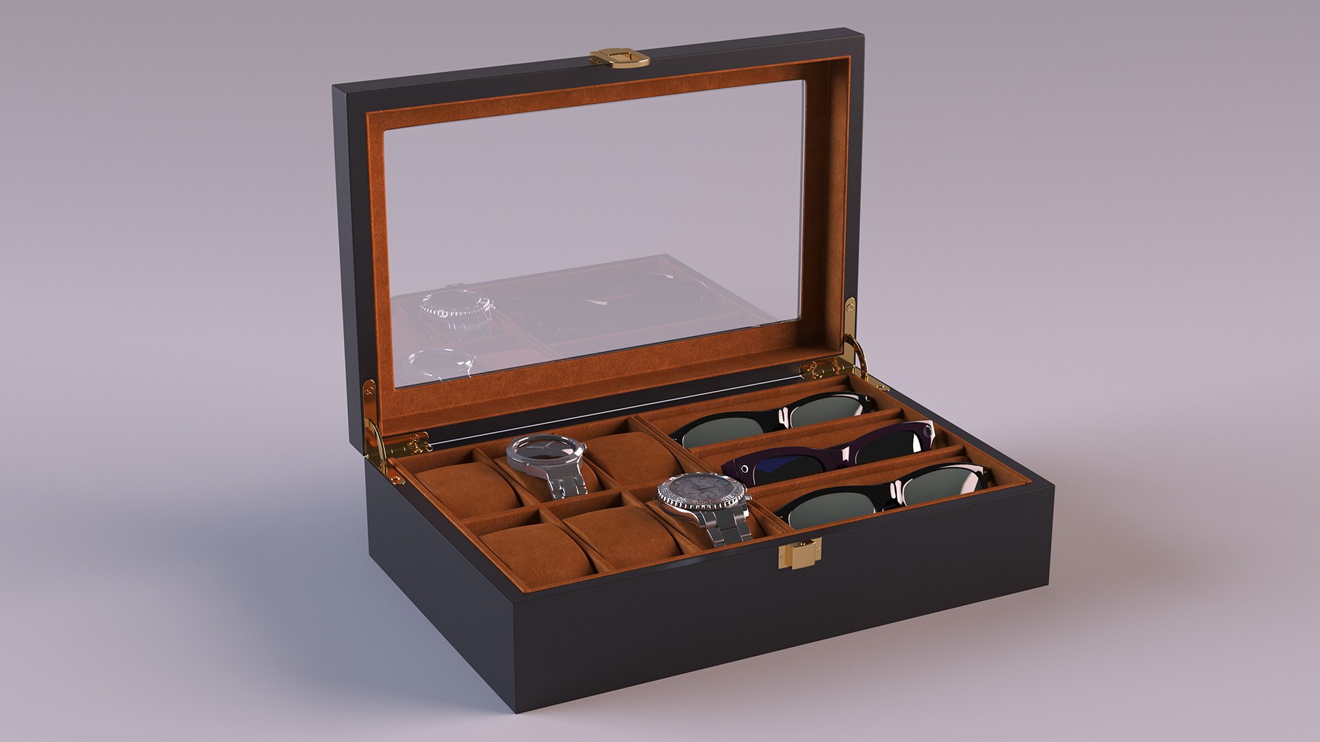 Organizer with Watches and Glasses 3D model - TurboSquid 2025076