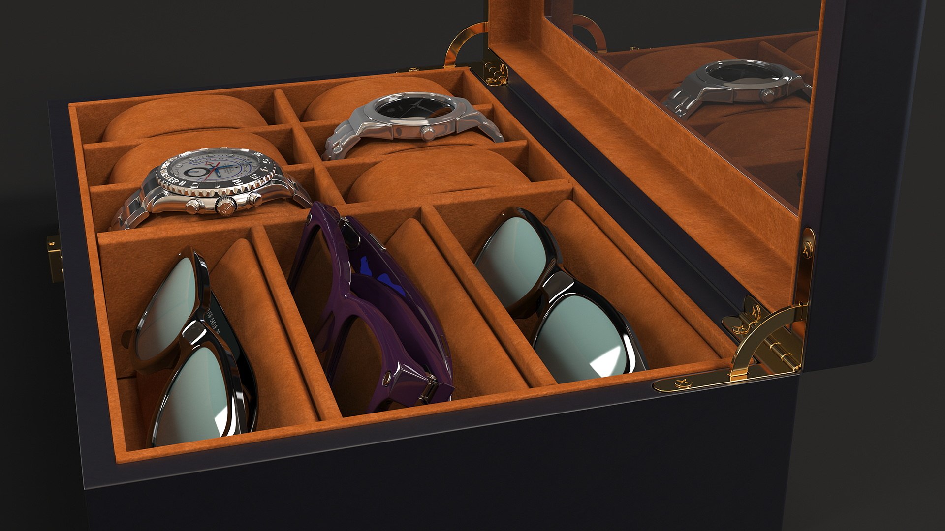 Organizer with Watches and Glasses 3D model - TurboSquid 2025076