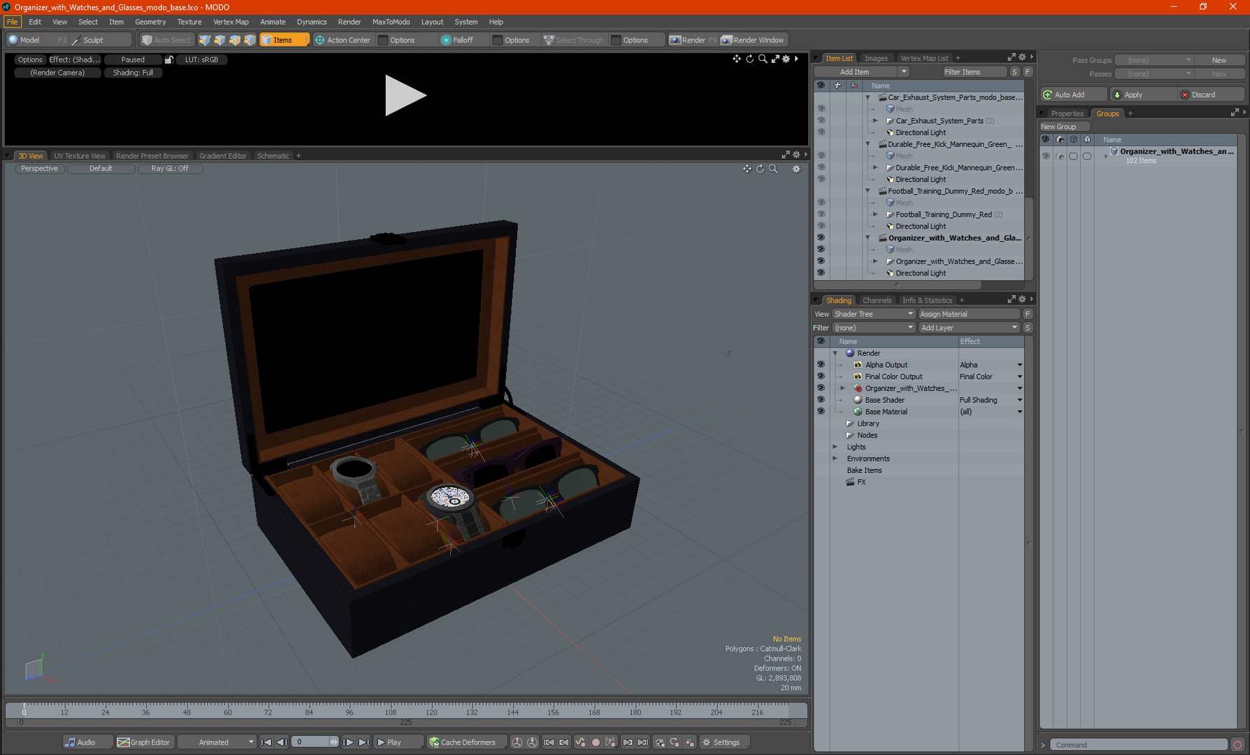 Organizer with Watches and Glasses 3D model - TurboSquid 2025076
