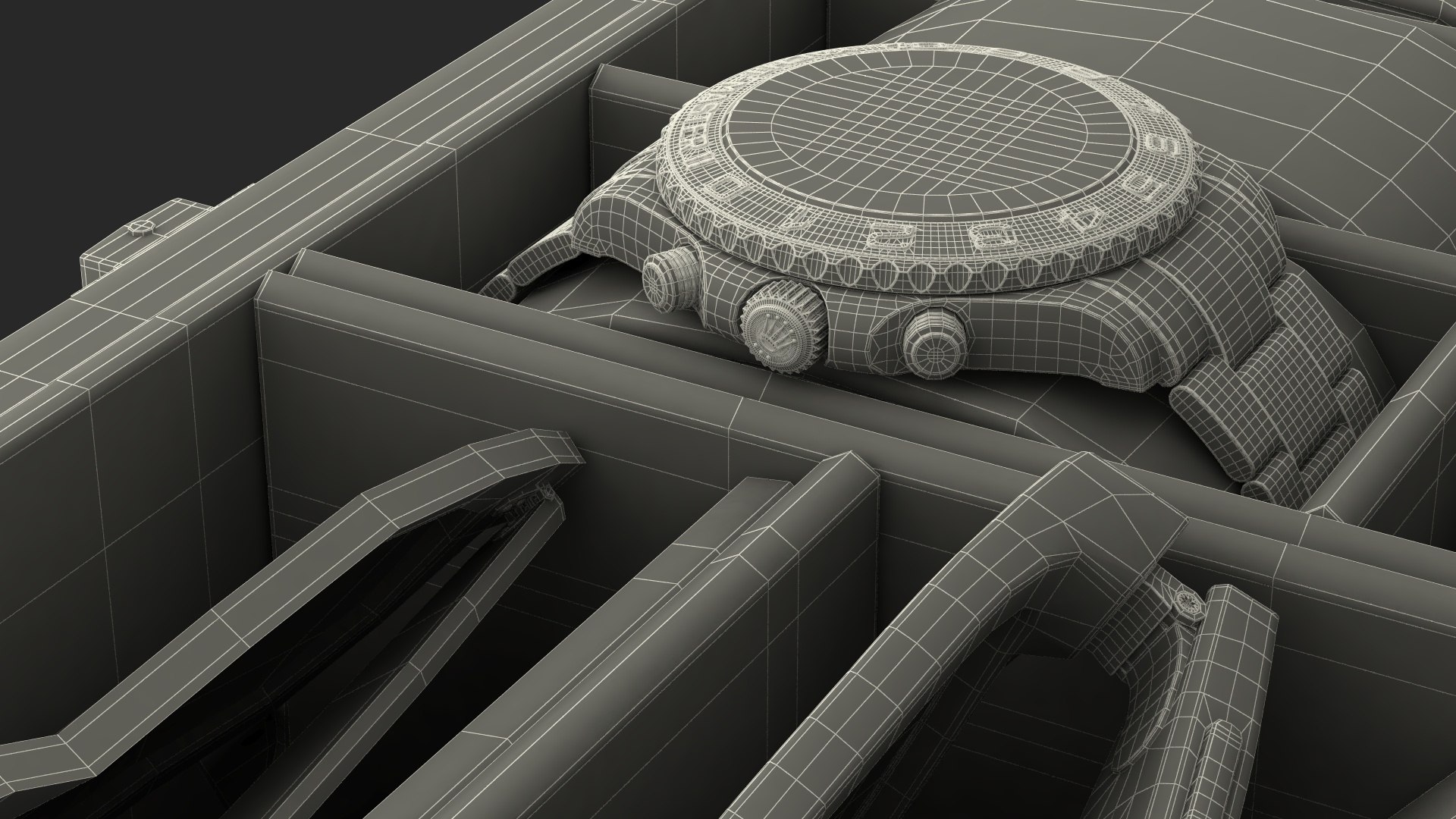 Organizer with Watches and Glasses 3D model - TurboSquid 2025076