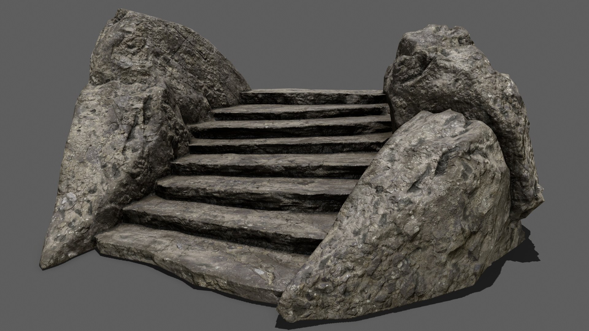 Rock Stair 3D Model - TurboSquid 2024528