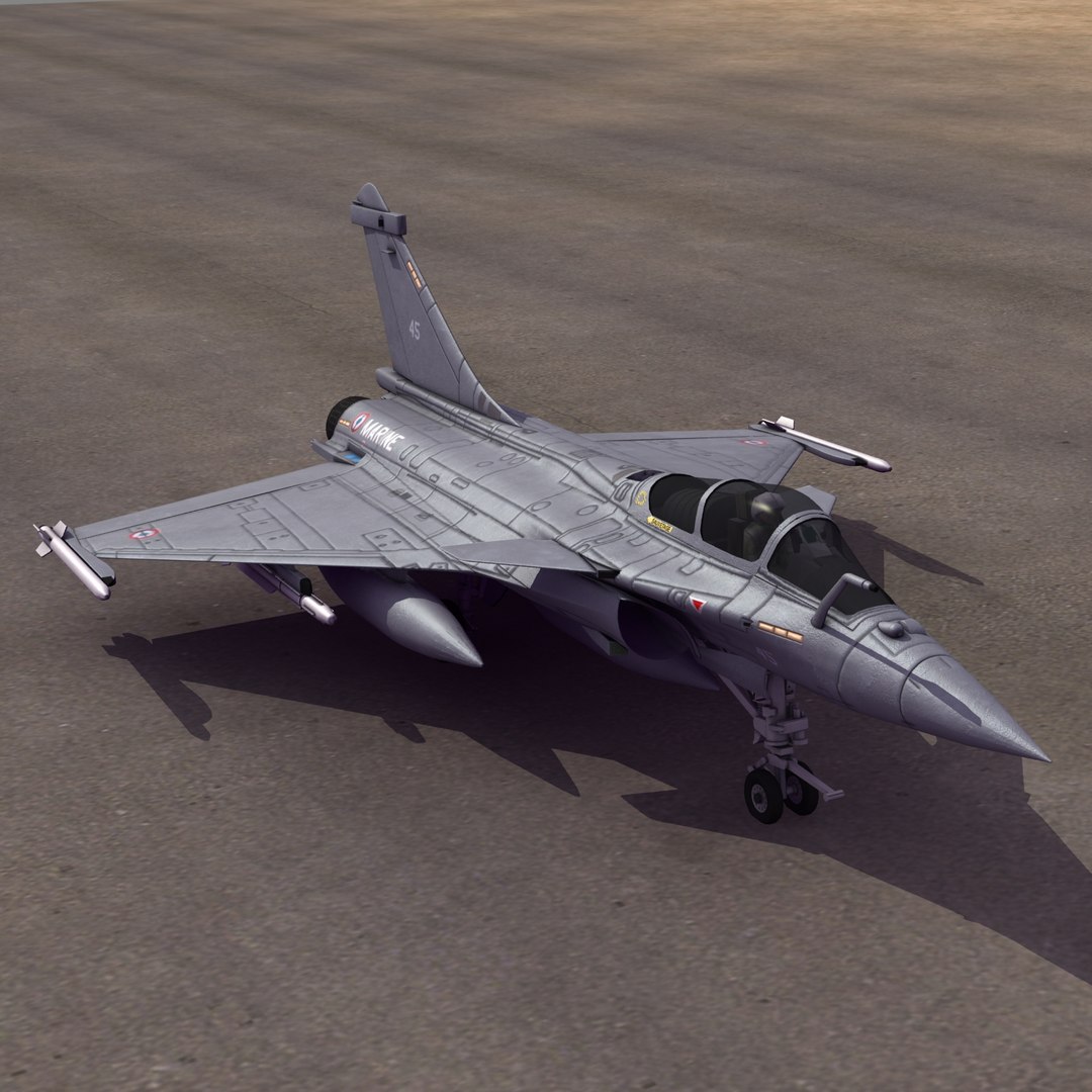 3d French Navy Rafale M Model