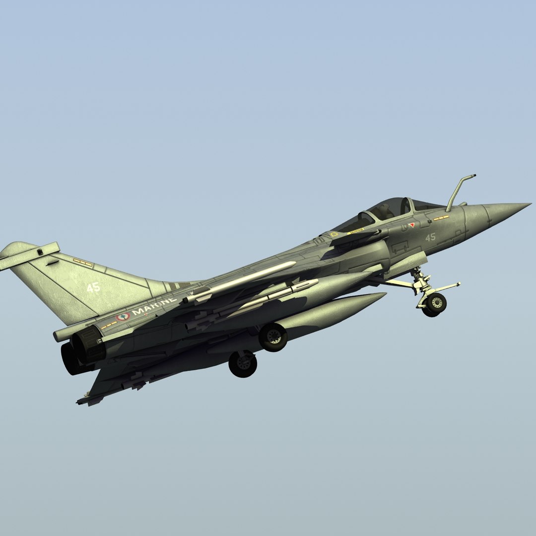 3d French Navy Rafale M Model