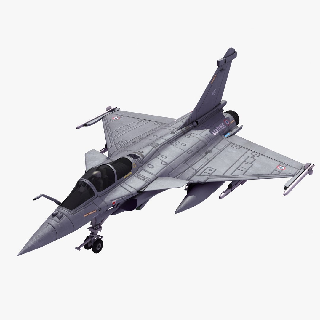 3d French Navy Rafale M Model