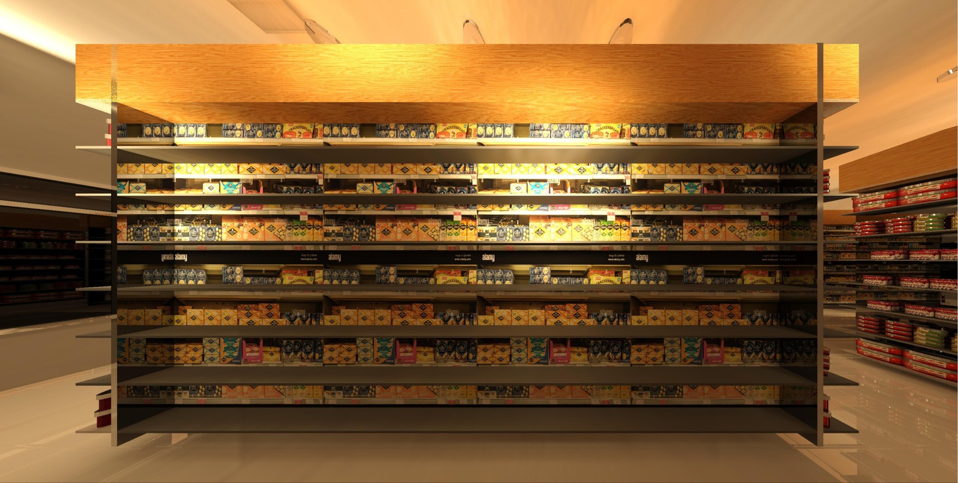 3D Model Supermarket- Shelf - TurboSquid 2106781