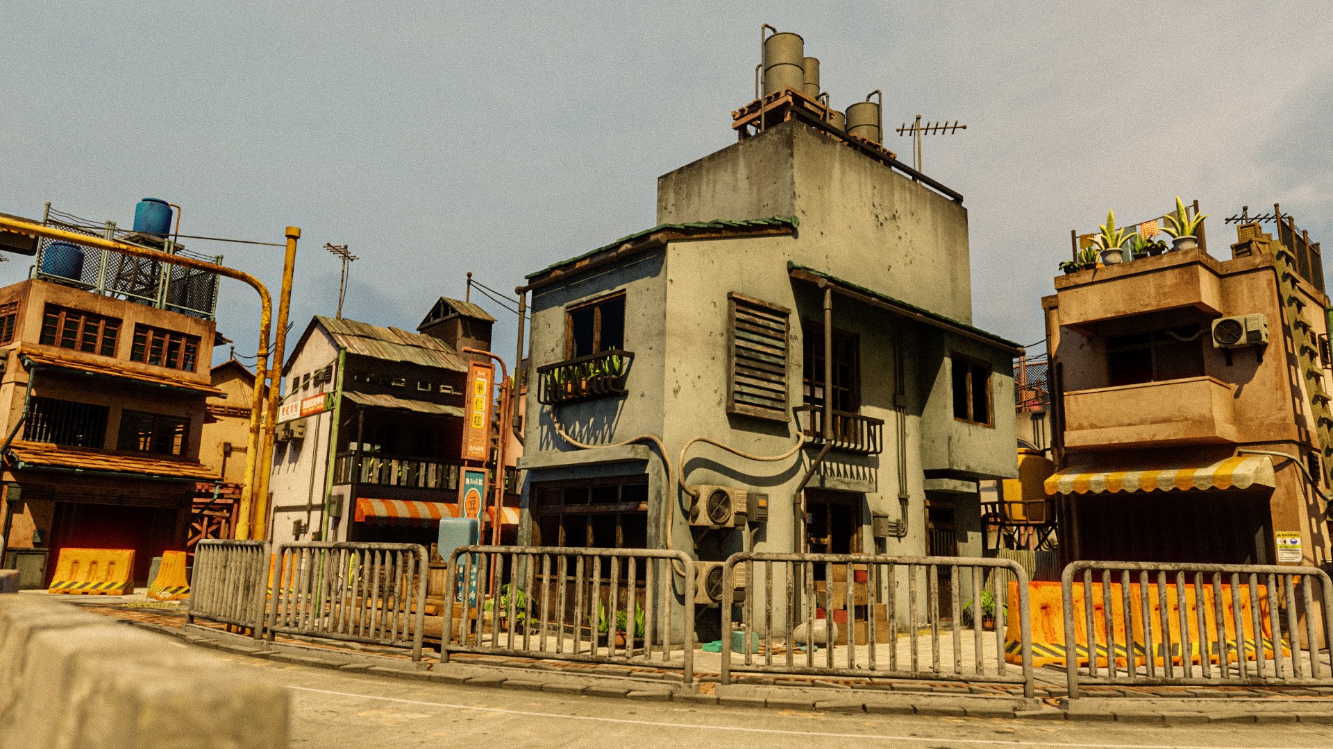 3D ASIAN URBAN ENVIRONMENT SCENE - HONGKONG COMPLETE PACK - TurboSquid ...